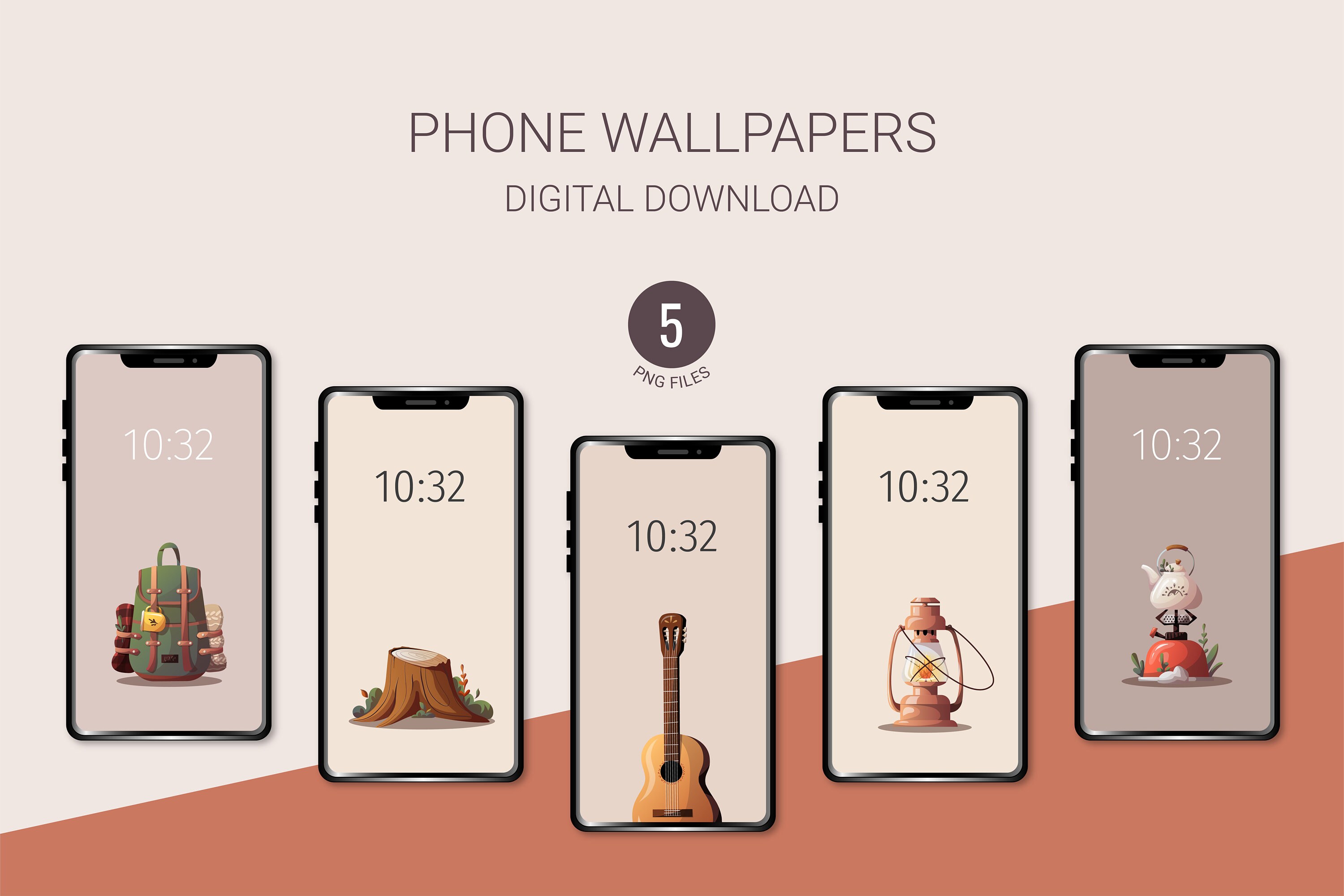 Camping Sticker Bundle. Printable Vacation. Summer, Nature Stickers ...