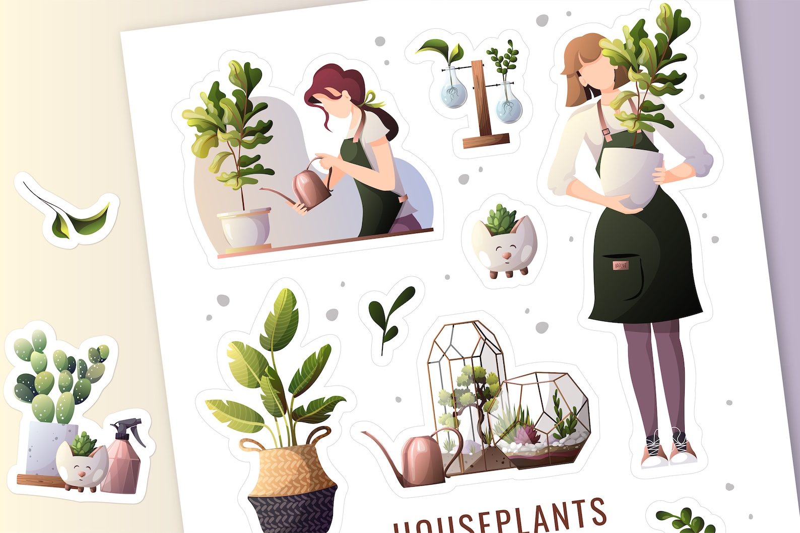 Plants Sticker Bundle, Printable Stickers for Journals, Planners, and ...