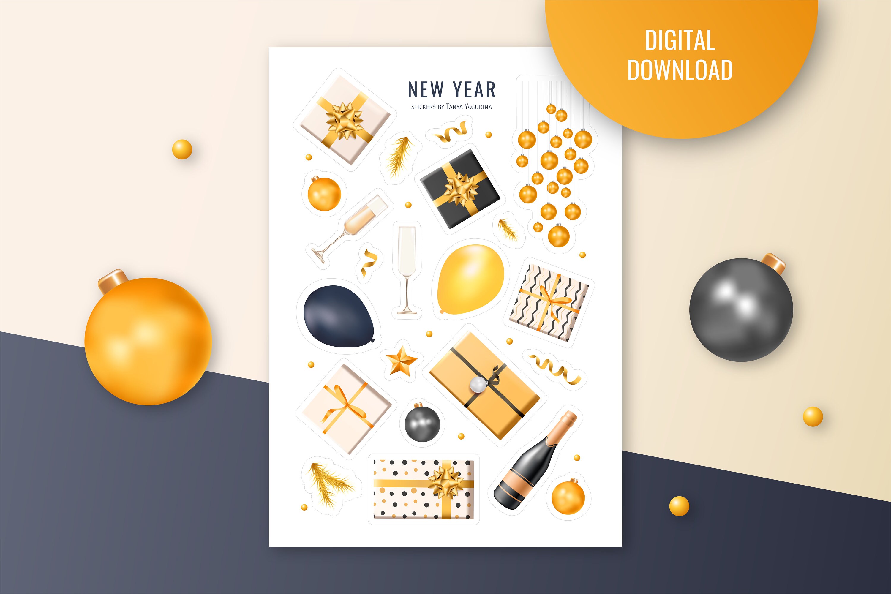 Christmas Sticker Bundle Bullet Journal, Digital Planner. Printable ...