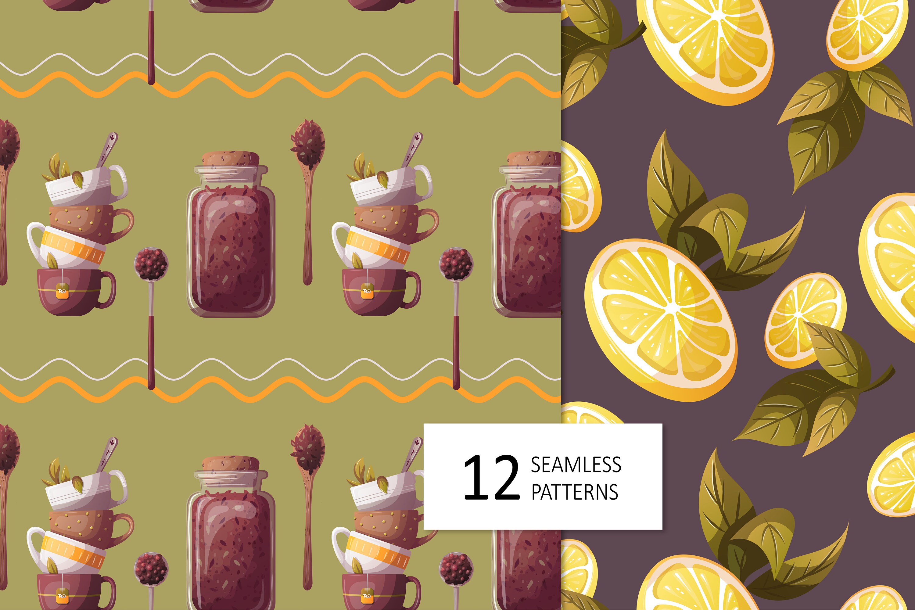 Tea Time Digital Paper Pack Seamless Patterns for Tea Lover - Etsy