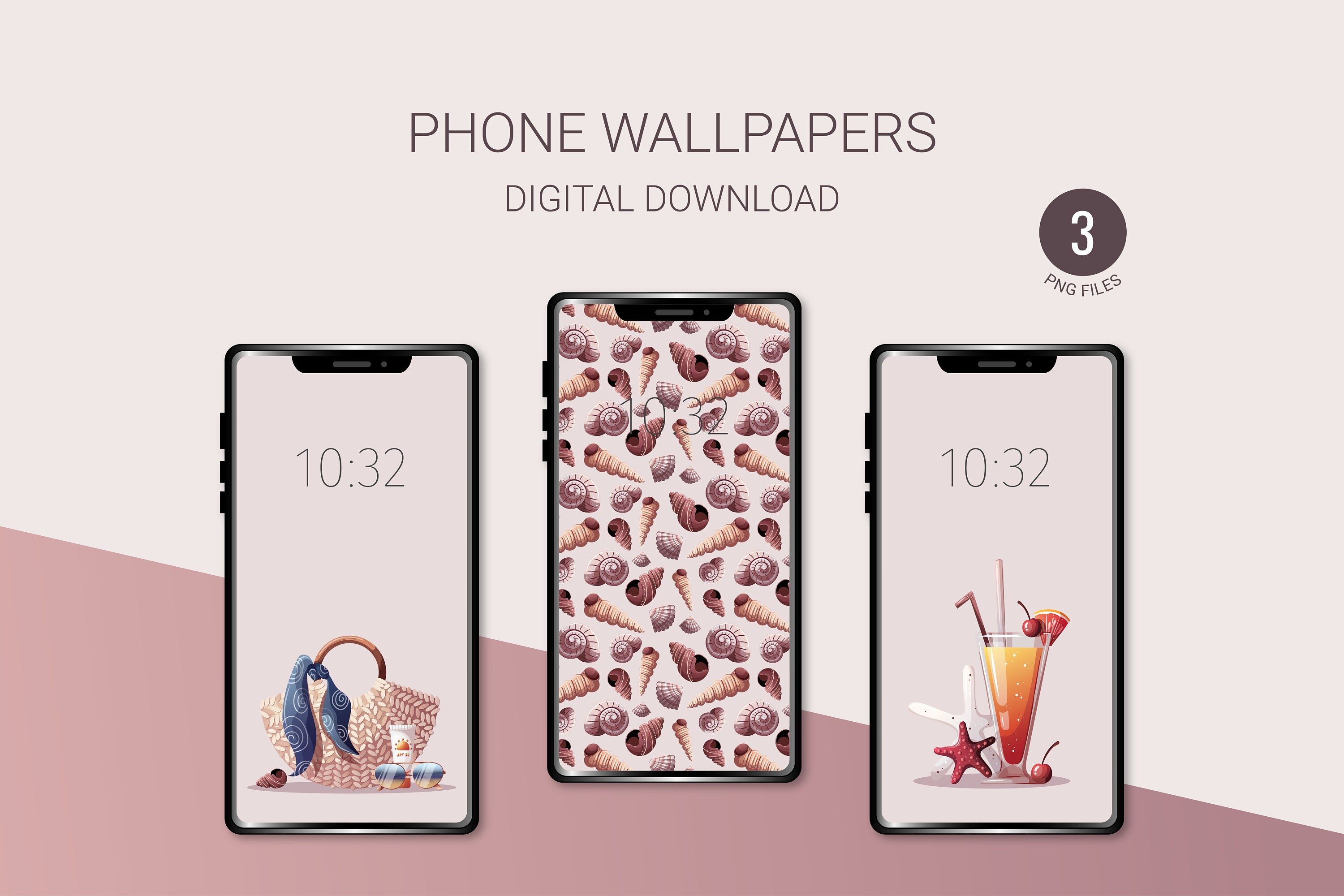 Seashore Sticker Bundle. Printable Stickers for Summer Beach - Etsy