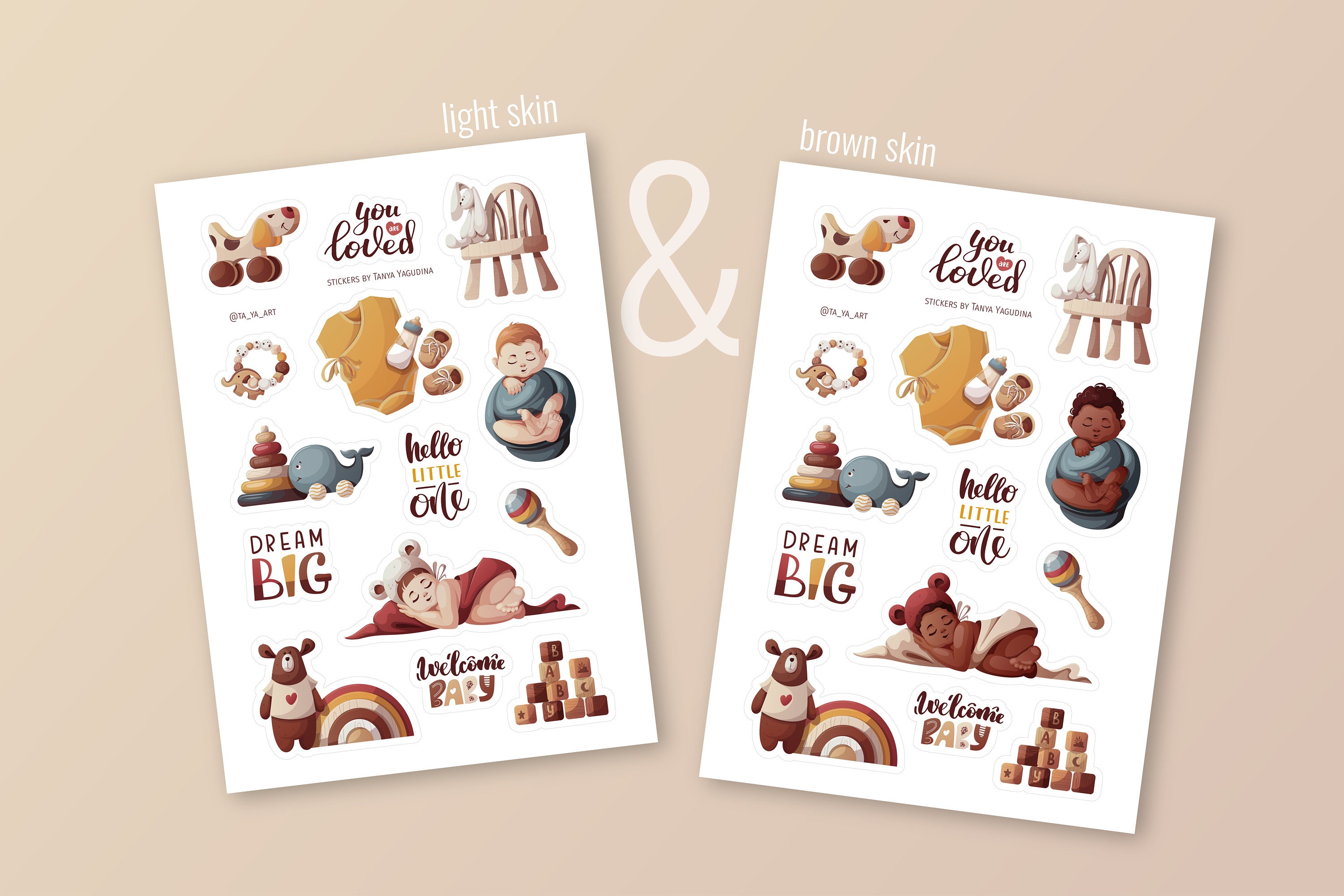 Little One Sticker Sheet Bullet Journal, Digital Planner. Printable ...