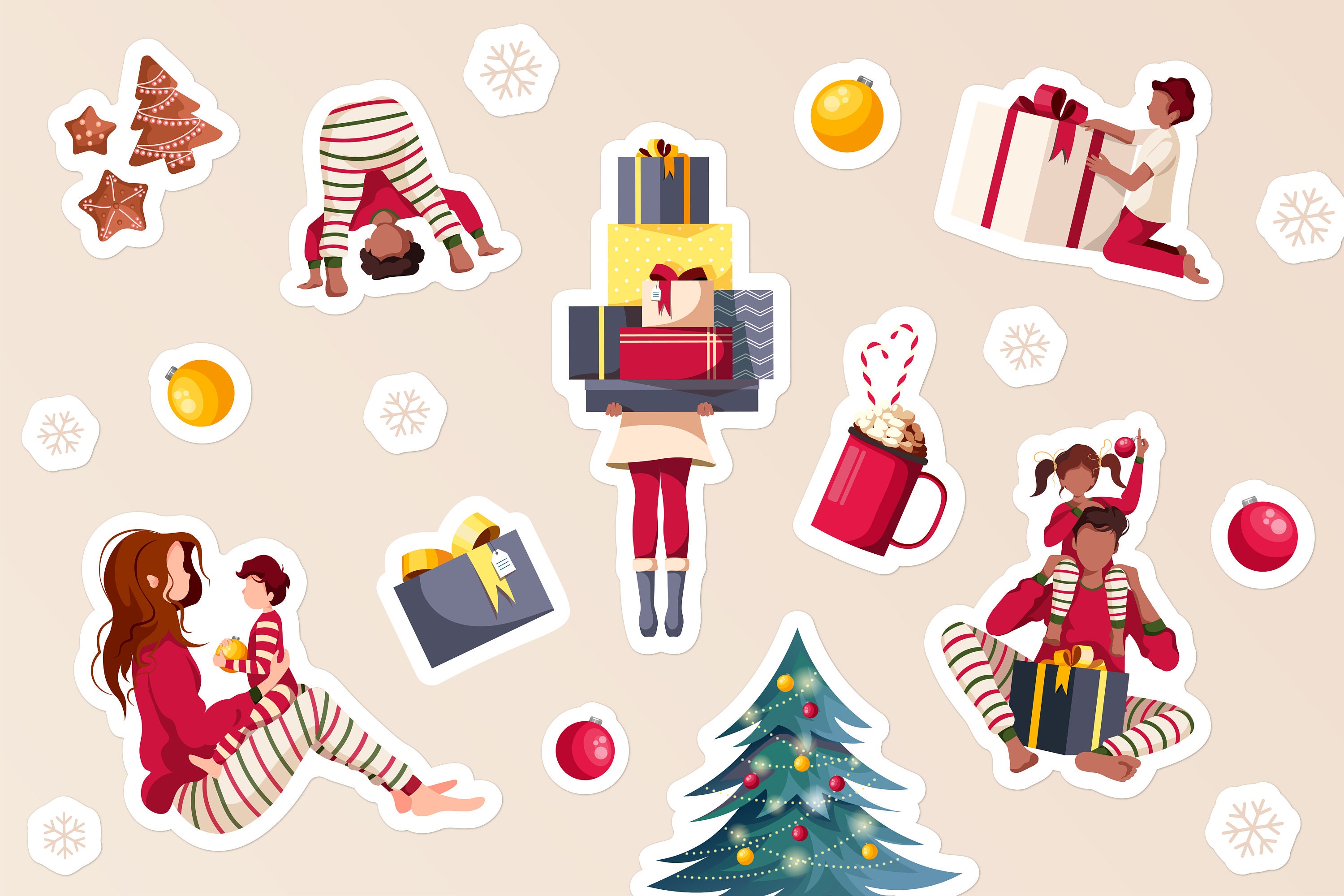 Christmas Sticker Bundle Bullet Journal, Digital Planner. Printable ...