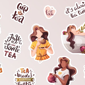 Tea Lover Sticker Sheet | Bullet Journal, Digital Planner. Printable ...