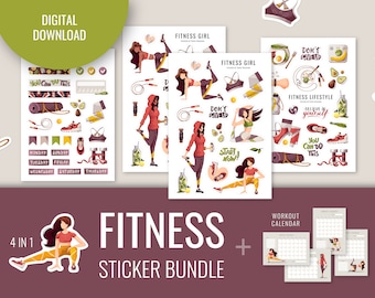 Weekly Workout Habit Tracker Planner Stickers Skinny Header - Etsy