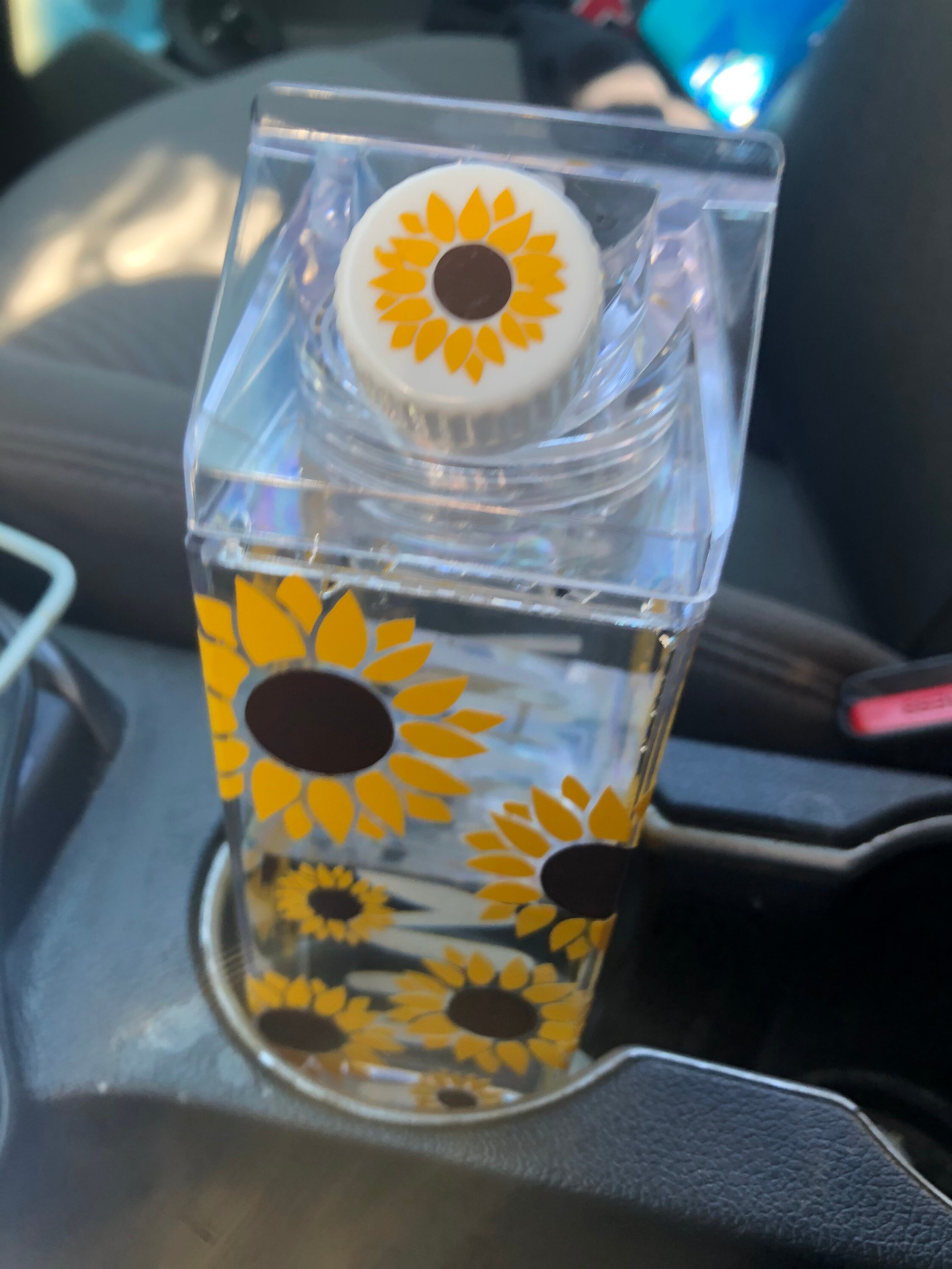 Yellow Sunflower Milk Carton Water Bottle Can Be - Etsy