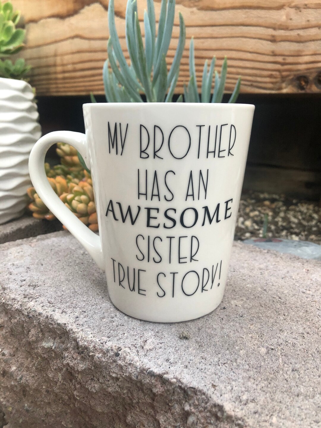 Rae Dunn Inspired Mug, Sibling Mug, My Sibling Has an Awesome Sibling ...