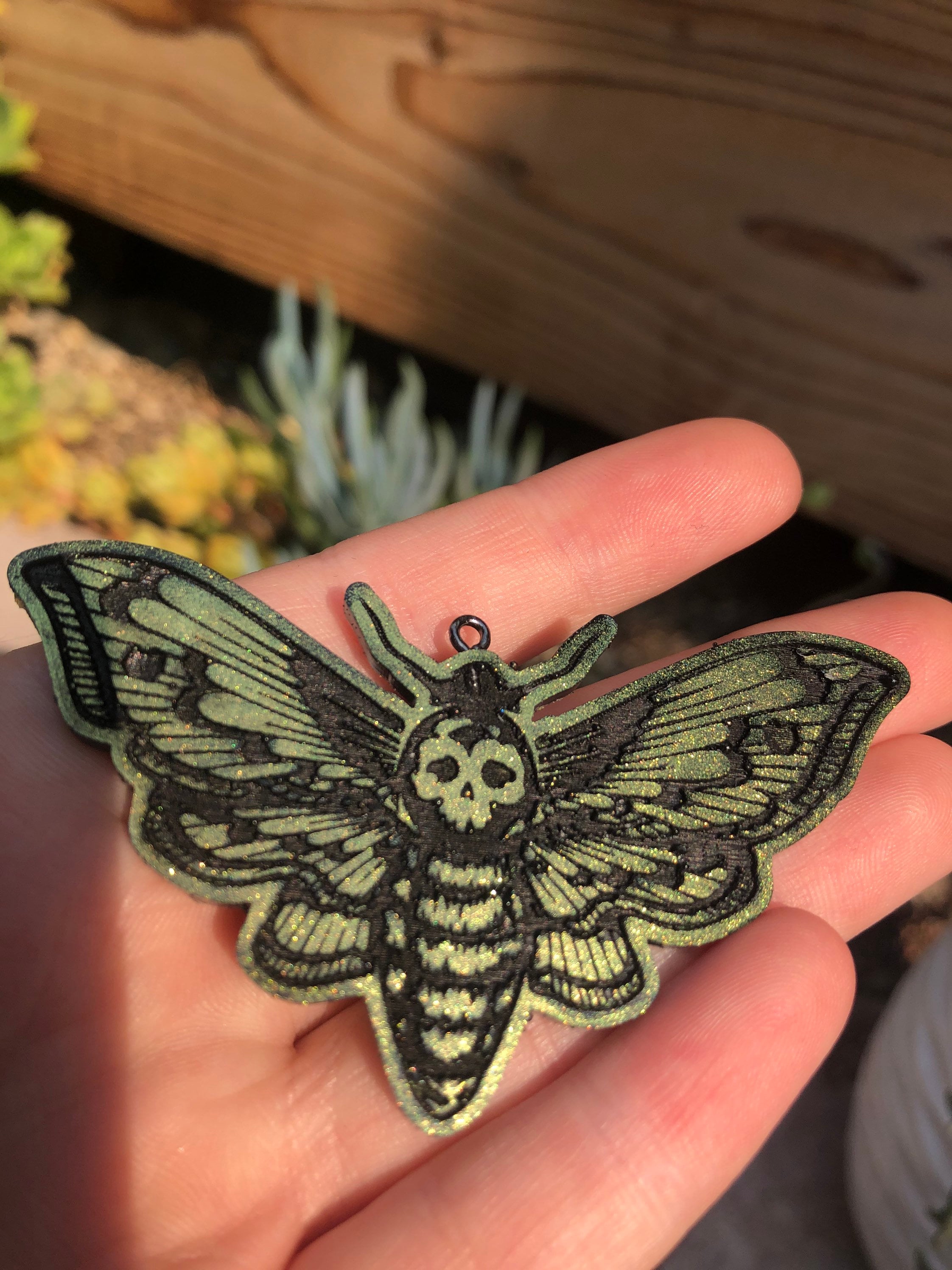 Death Moth Keychain Holo Sparkles Moth Keychain | Etsy