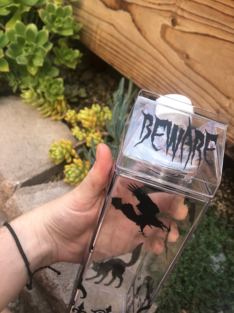 Spooky Milk Carton Water Bottle can Be Personalized or Fully | Etsy