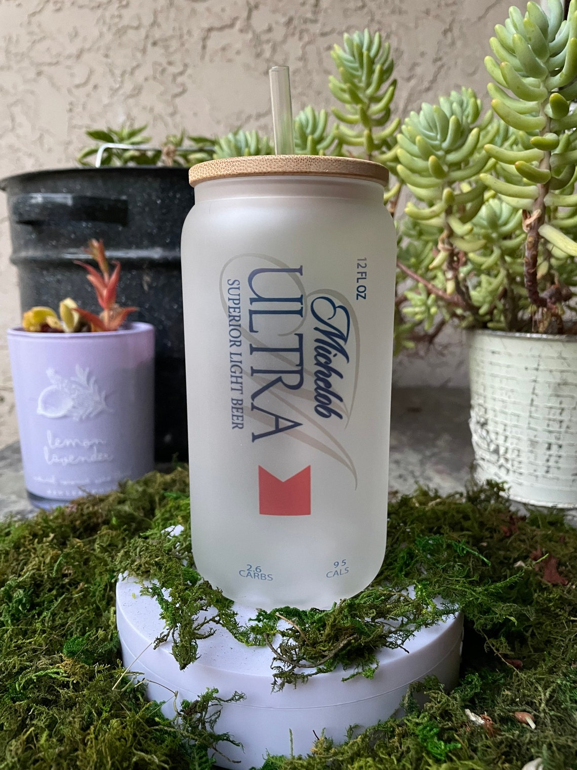 16 Oz. Frosted Sublimation Libbey Beer Glass With “michelob Ultra” - Etsy