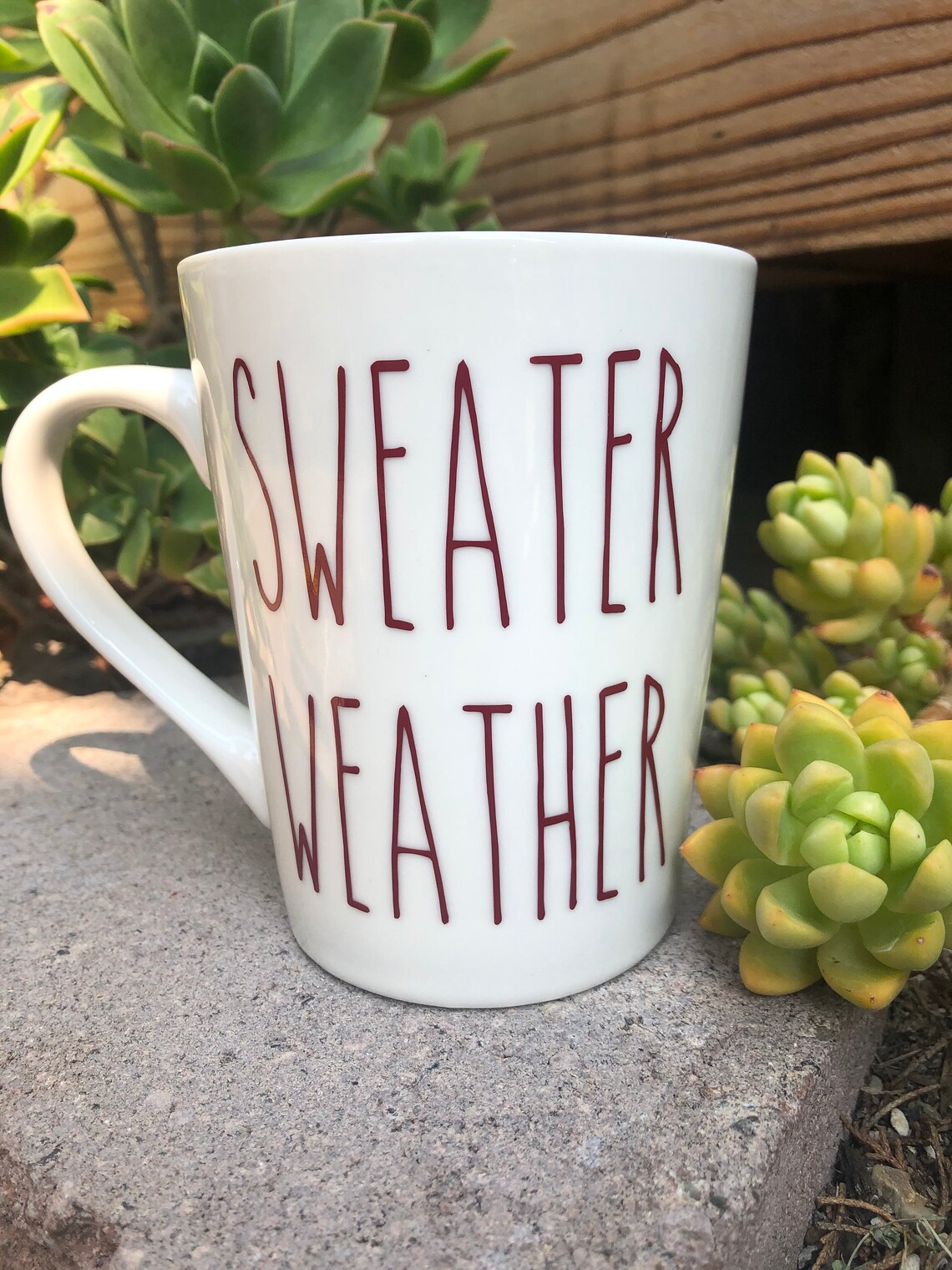 Rae Dunn Inspired Mug, “sweater Weather” Mug - Etsy