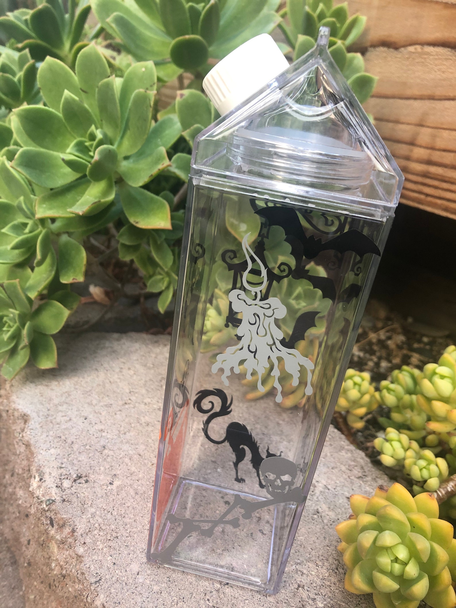 Spooky Milk Carton Water Bottle can Be Personalized or Fully | Etsy