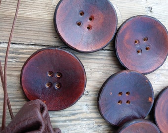 Leather Buttons | Etsy