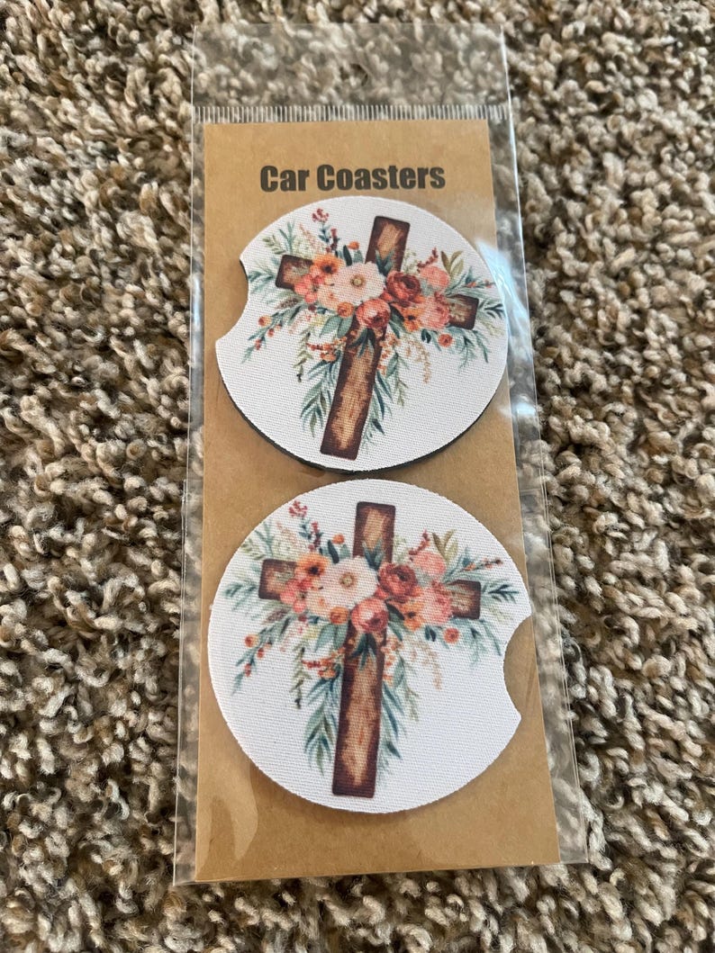 Car Coaster, Christian Car Coaster, Faith Car Coaster, Bible Verse Car ...