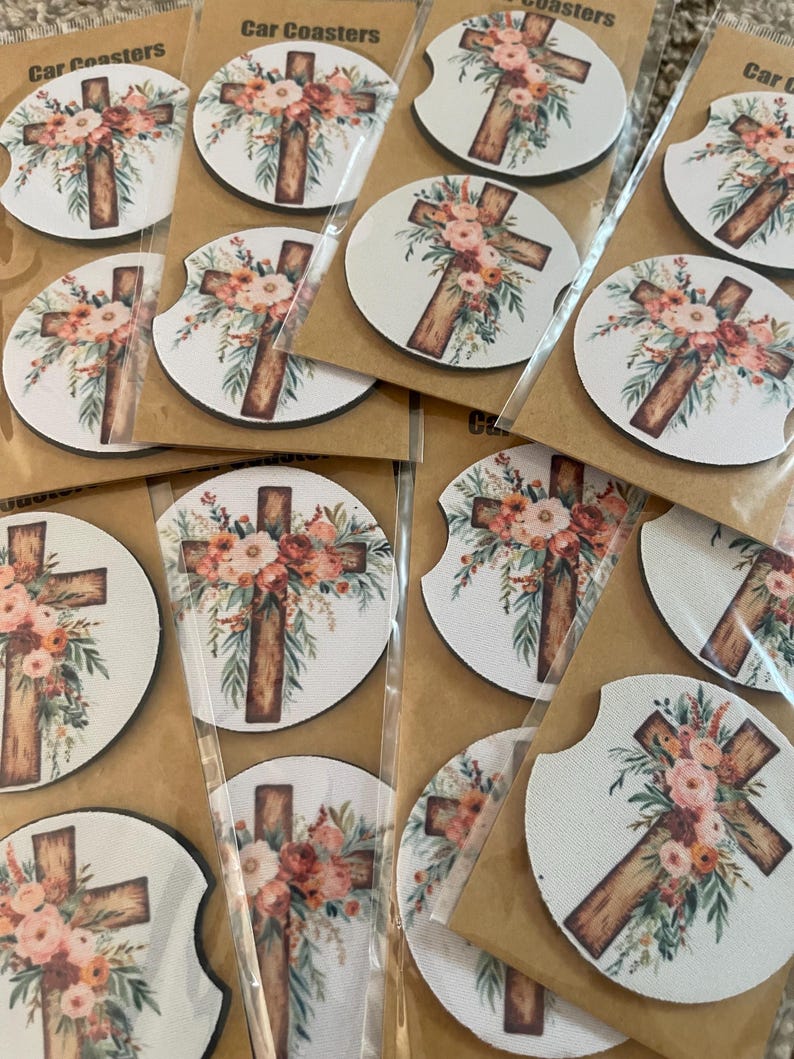 Car Coaster, Christian Car Coaster, Faith Car Coaster, Bible Verse Car ...