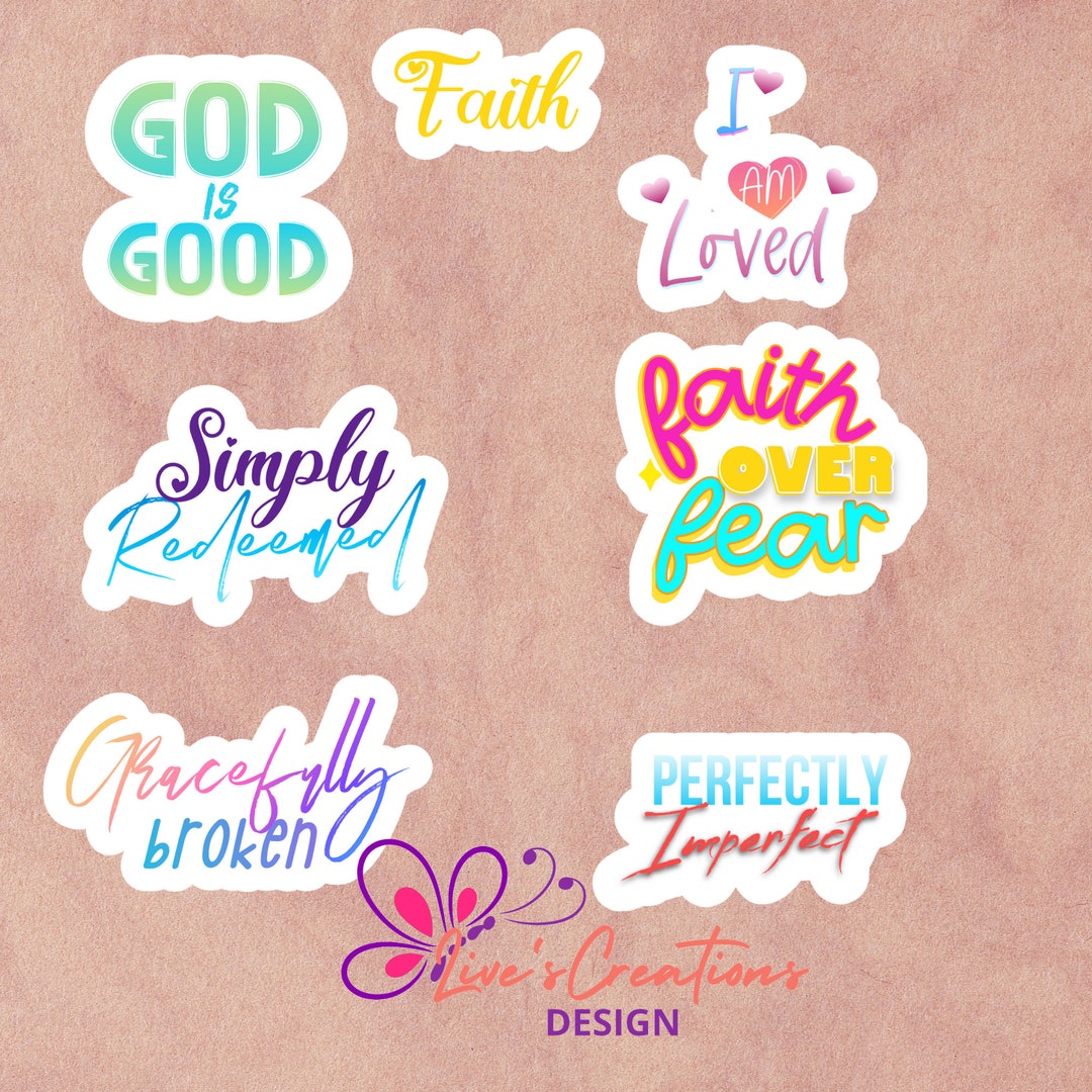 Christian Stickers Digital Download Print and Cut Stickers - Etsy
