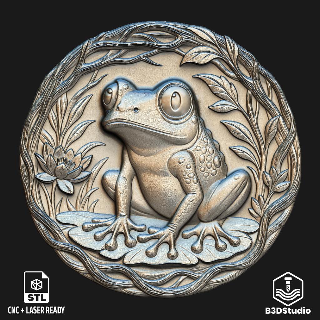 Frog Relief for CNC Laser and 3D Print STL File and 4K Grayscale TIF - Etsy