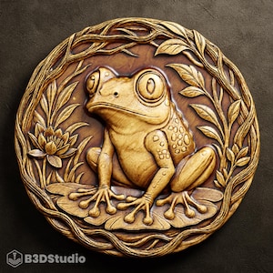 Frog Relief for CNC Laser and 3D Print STL File and 4K Grayscale TIF - Etsy