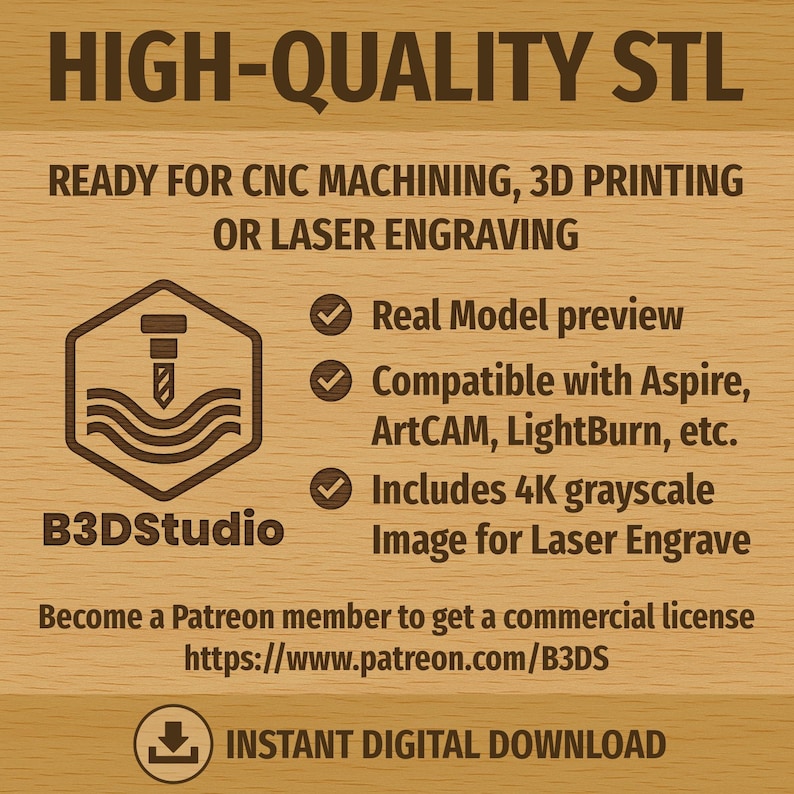 Rooster Relief for CNC Laser and 3D Print STL File and 4K Grayscale TIF ...