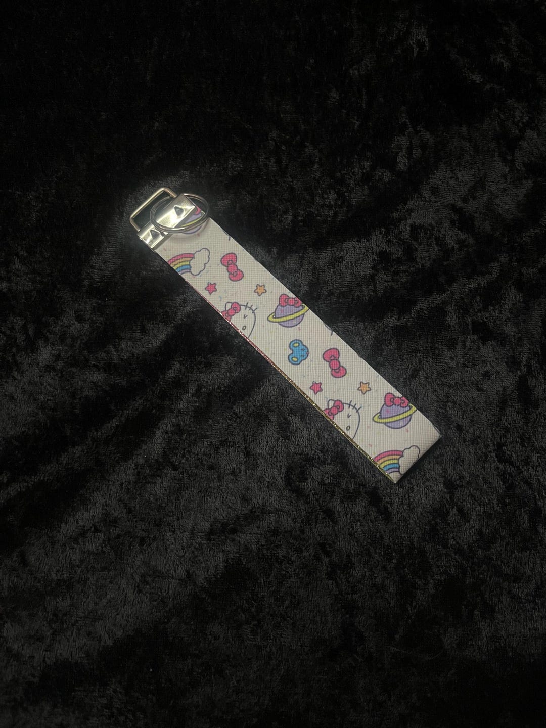 Hello Cat/kitty Glitter Faux Leather Keychain | Cute, Soft, Demure ...