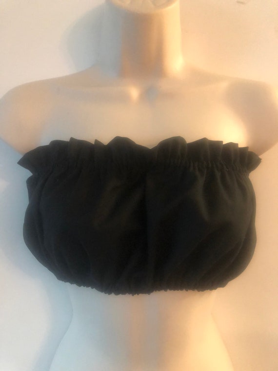 Black Cotton Tube Top Cut and Design by Me Chose Med to - Etsy