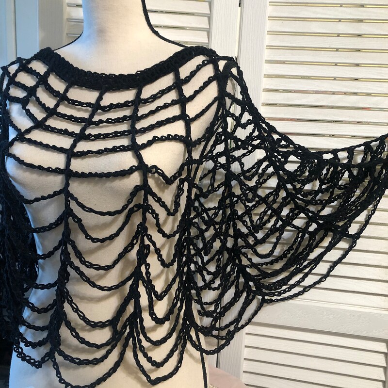 Hand Knit Cape - Etsy