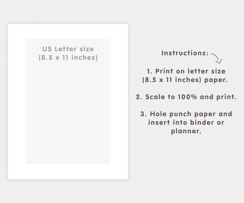 Weekly Planner Pages - US Letter Size (8.5 X 11 Inches) and Big Happy ...