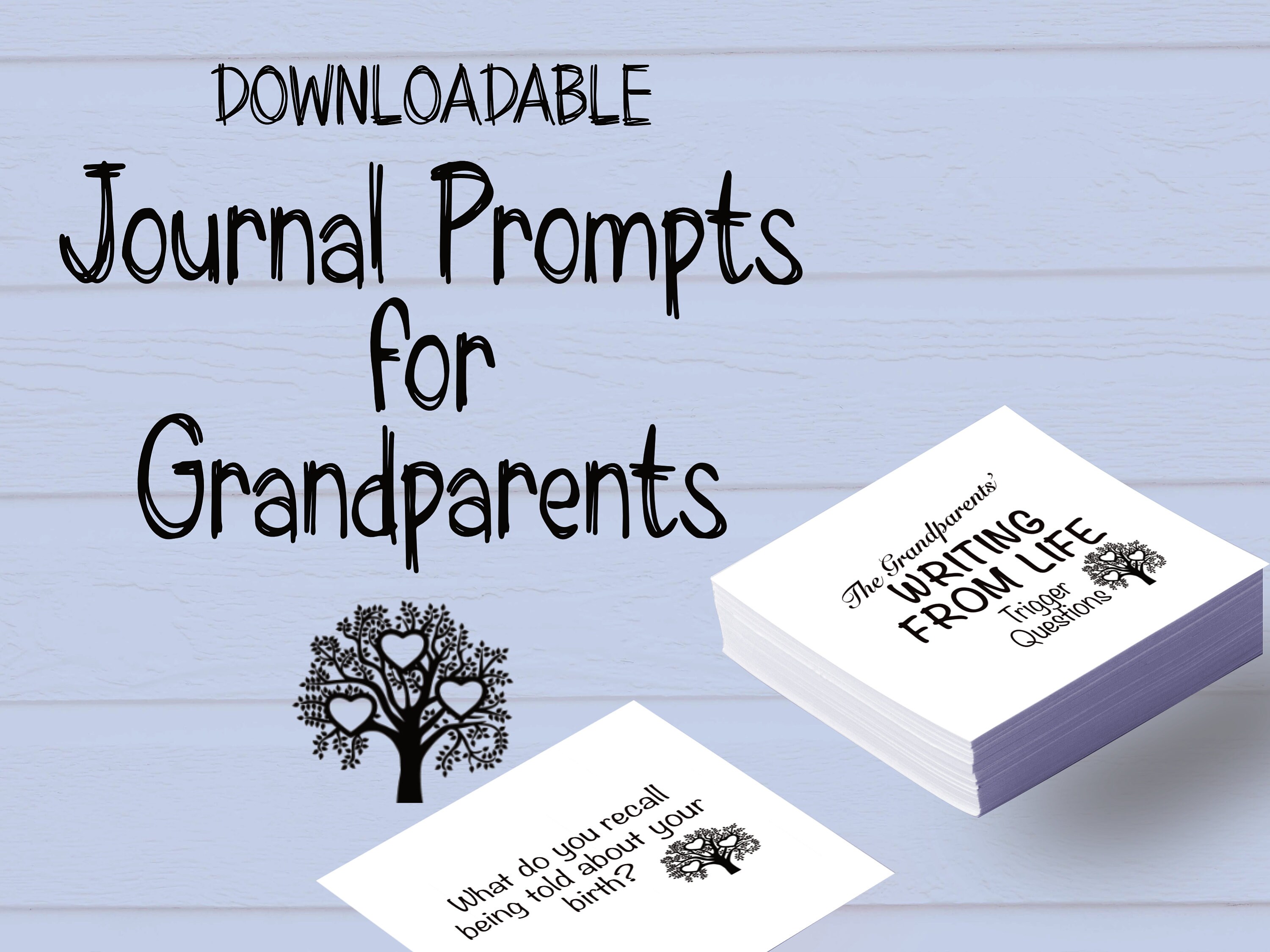 Autobiography Journal Writing Prompts for Grandparents. | Etsy