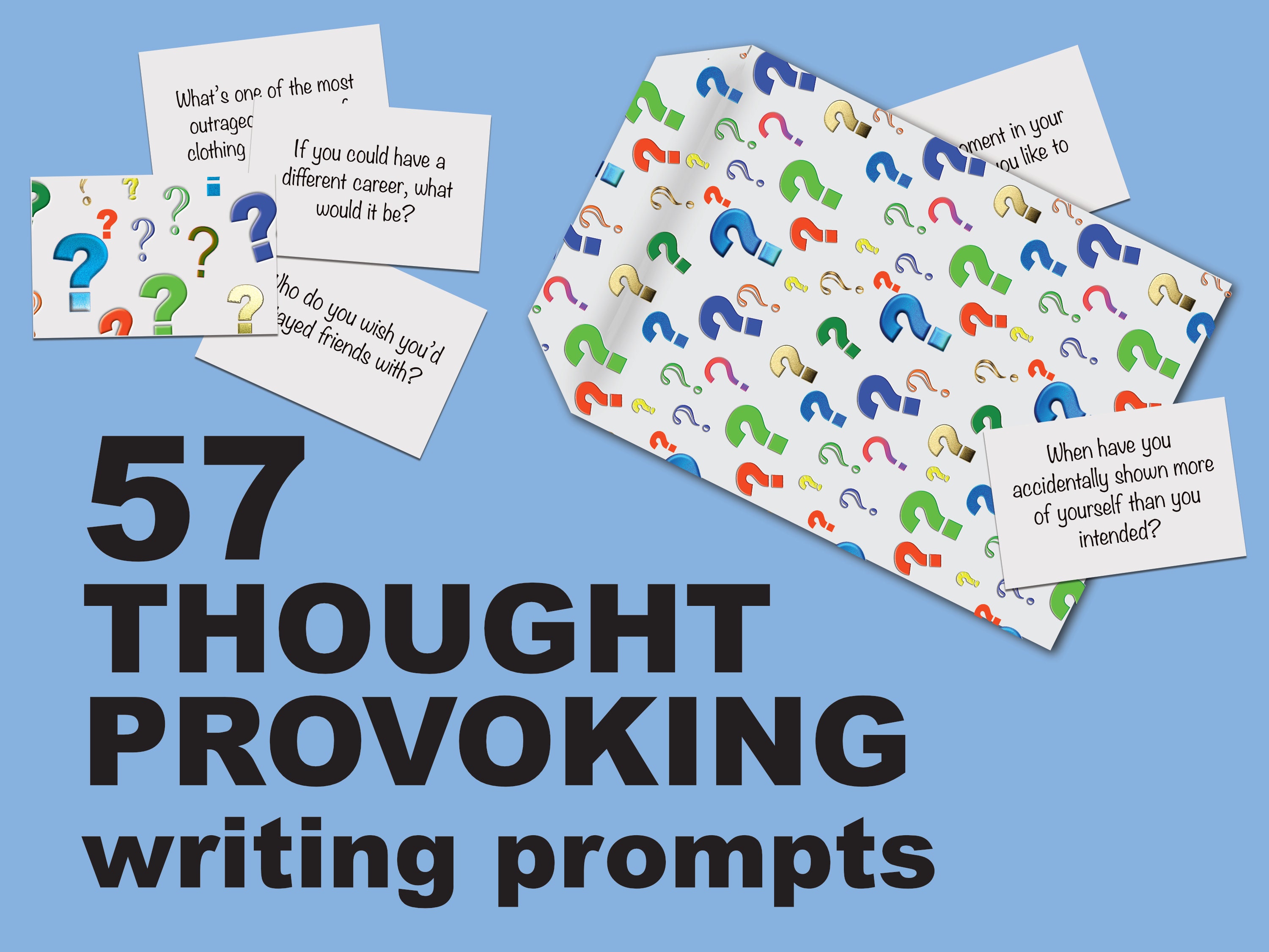 Fun Writing Prompts, Writing Prompt Cards, Printable Prompt Questions ...