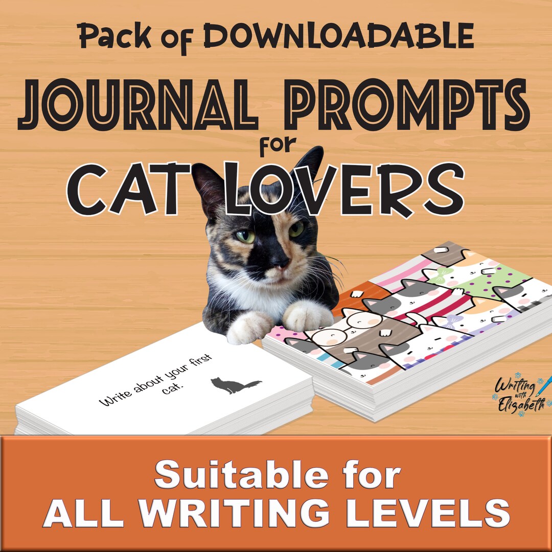 Writing Prompts, Gift For, Cat Lover, Instantly Downloadable ...