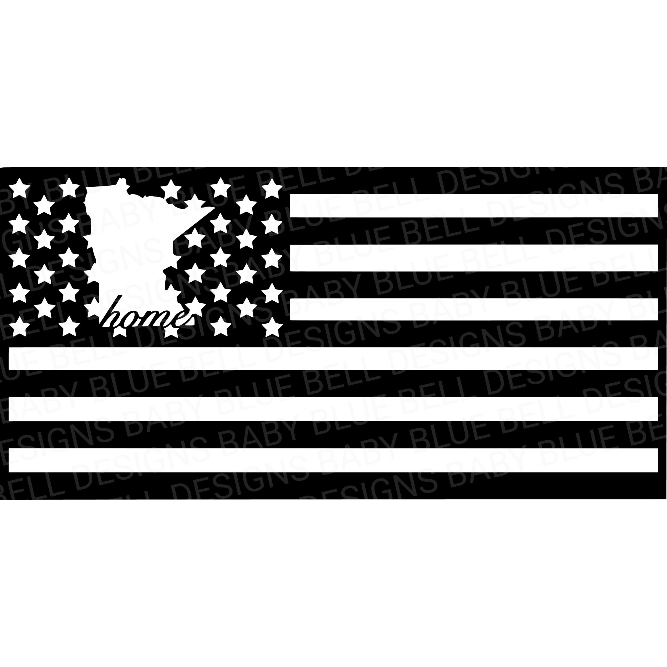 Minnesota SVG, American Flag Cut File, Minnesota Home PNG, Digital ...