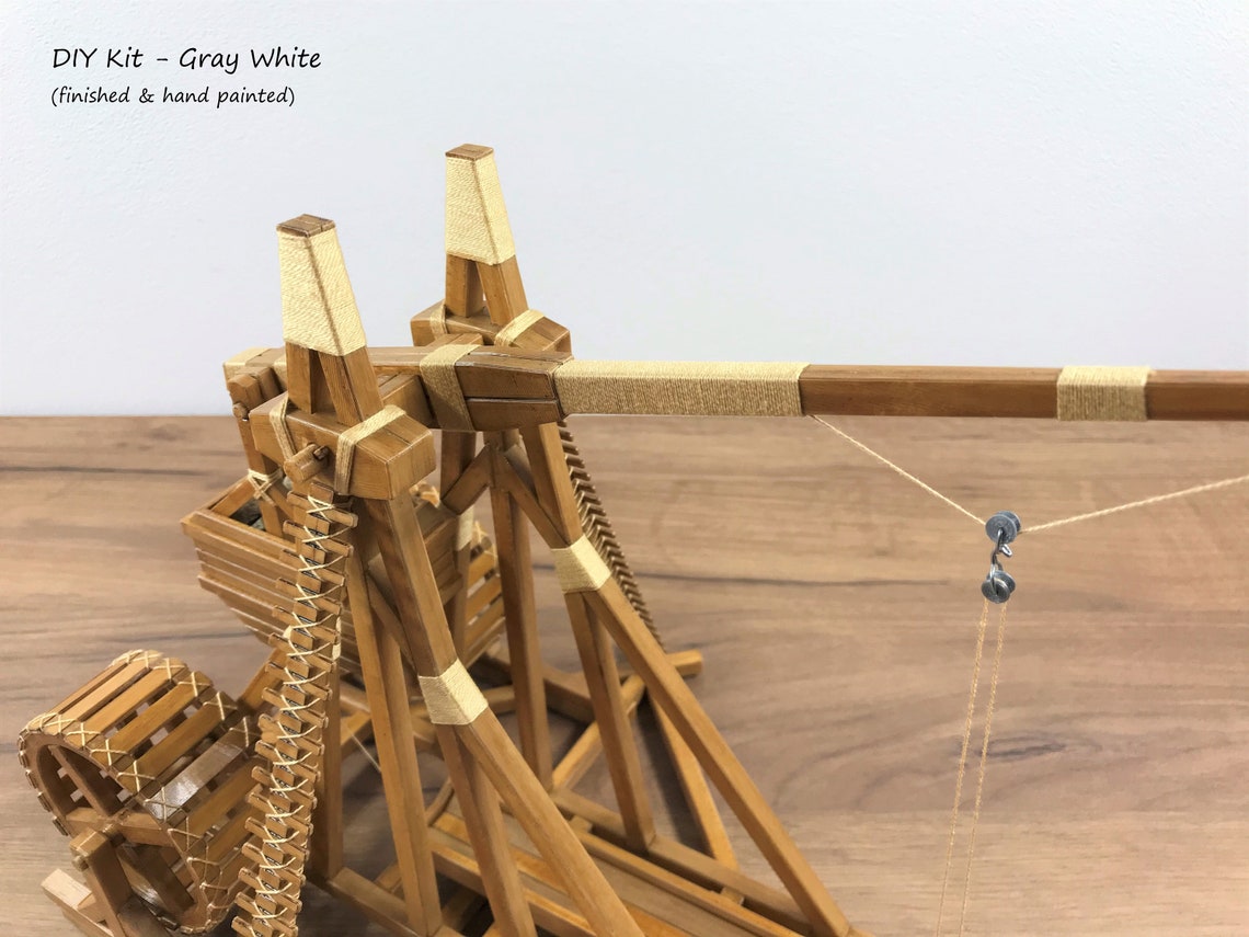 Trebuchet DIY Kit or Finished Model Desktop Replica More - Etsy Canada