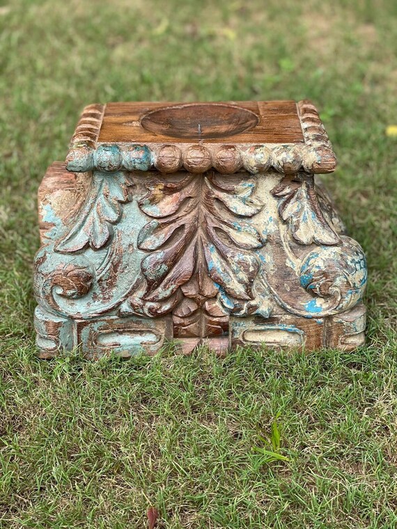 Collectibles Antique Wooden Architectural Column Bracket Original Old ...
