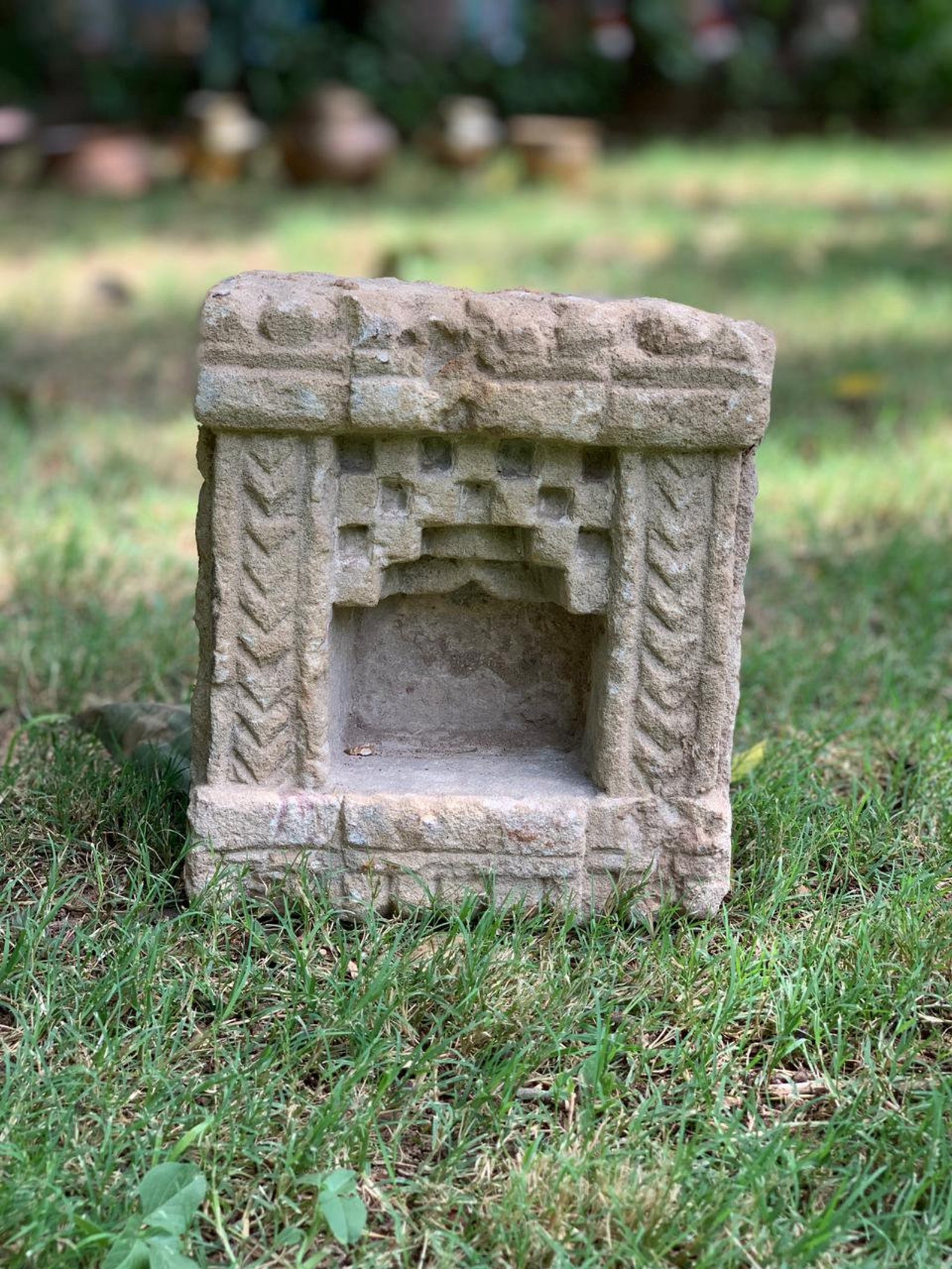 Vintage stone alcove for garden Antique and rare stone aala | Etsy