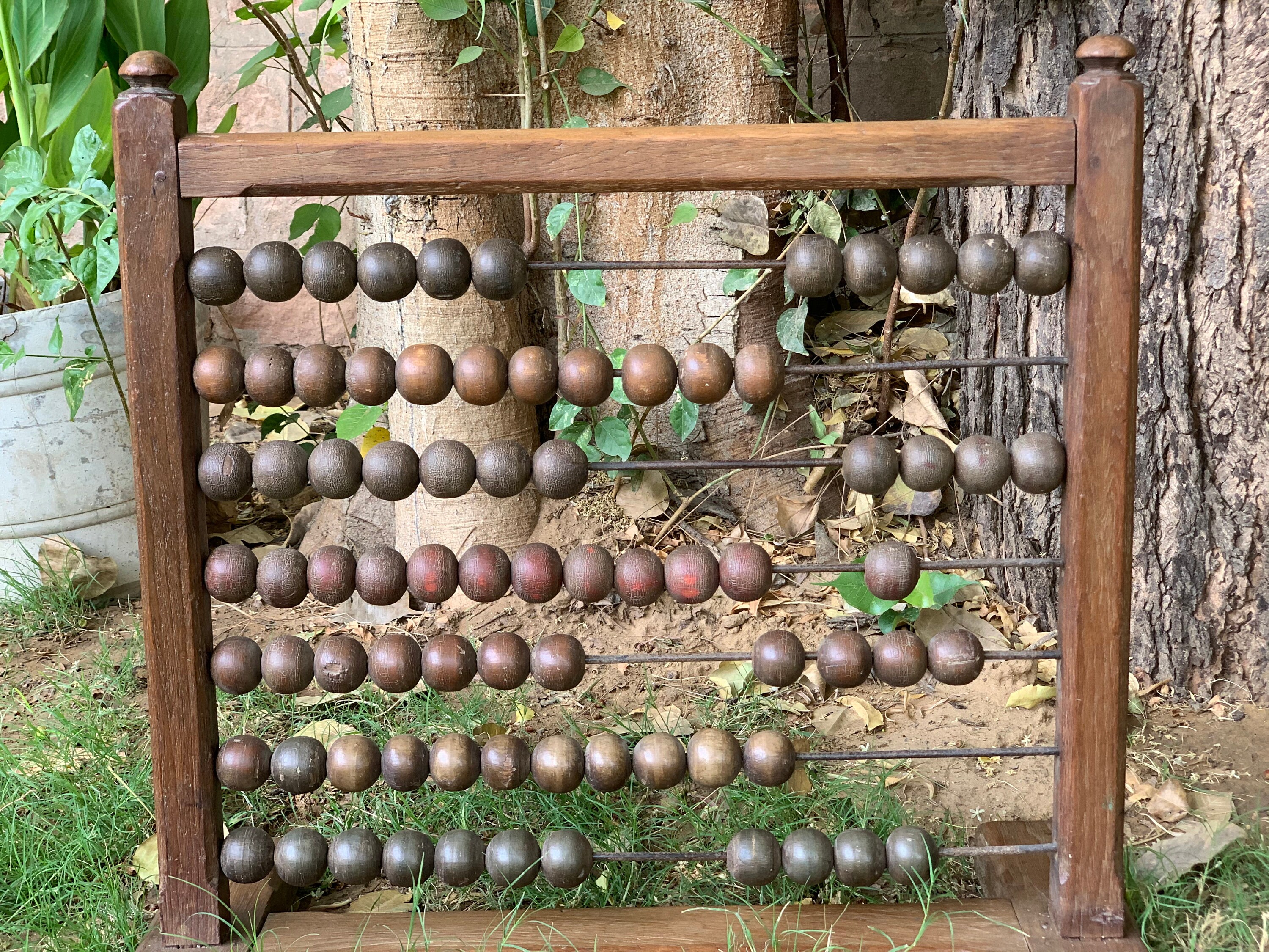 Indian ancient natural wooden abacus hand carved collectible | Etsy
