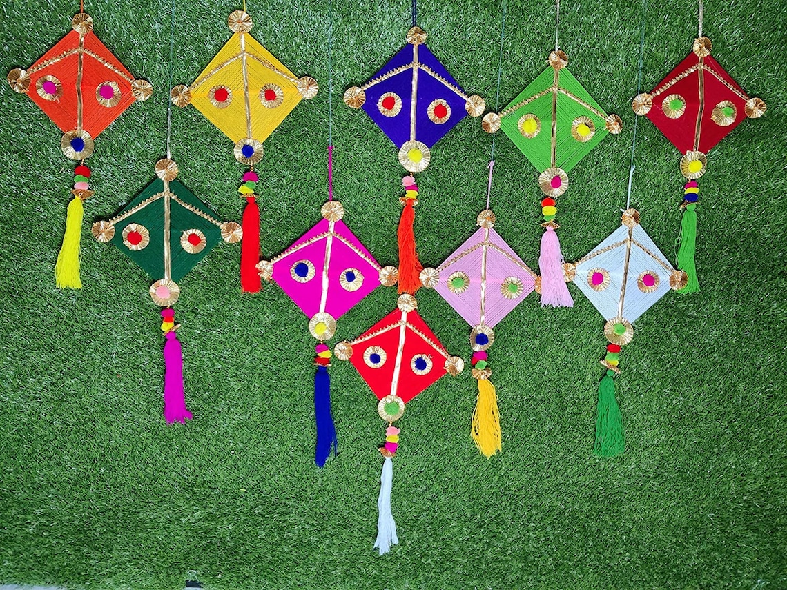 Paper Kite Patang Large Size Multi Colour Pack of 10 Indian | Etsy