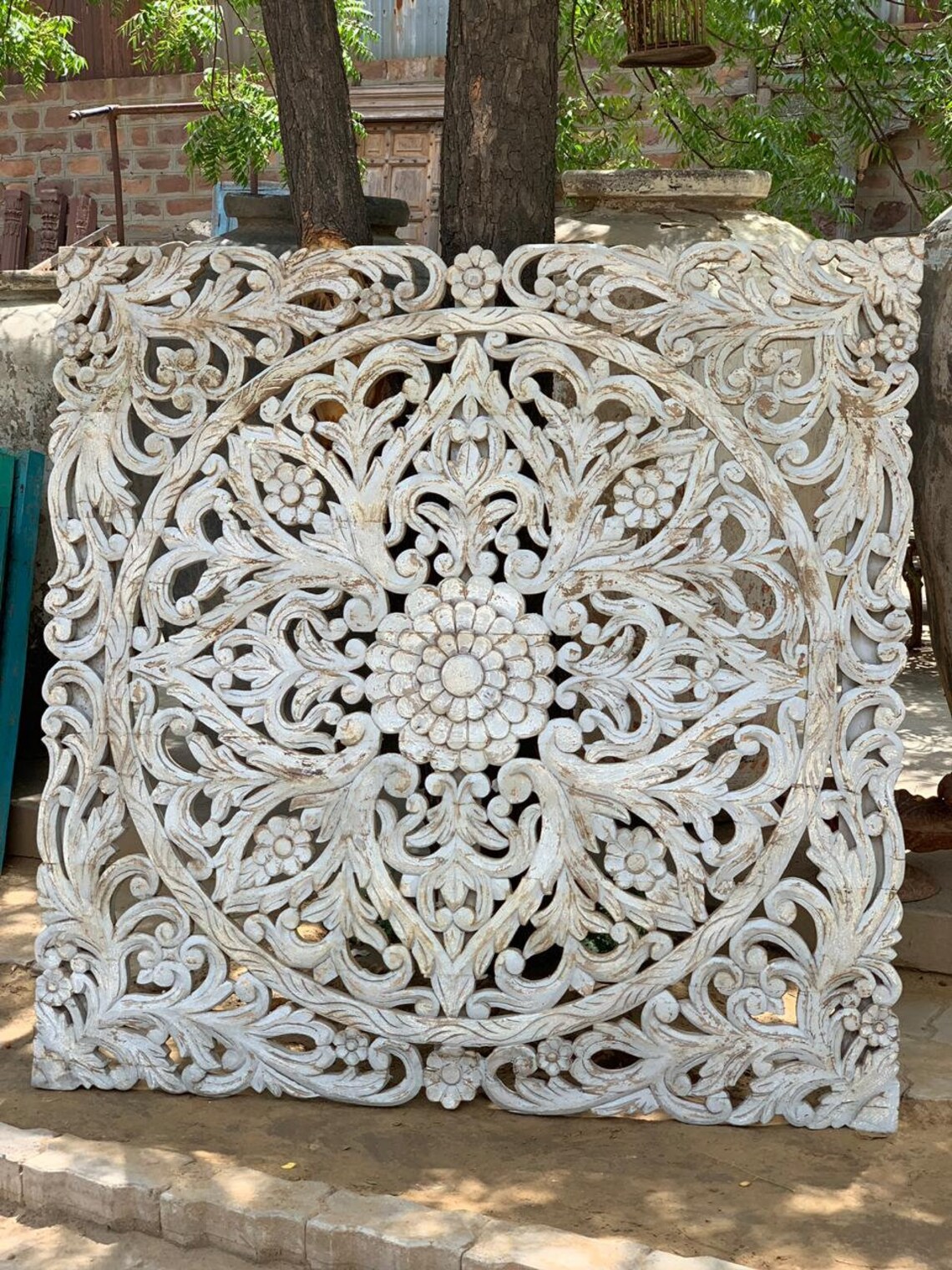 Wooden carved exclusive jali panel/ Wooden carved beautiful | Etsy