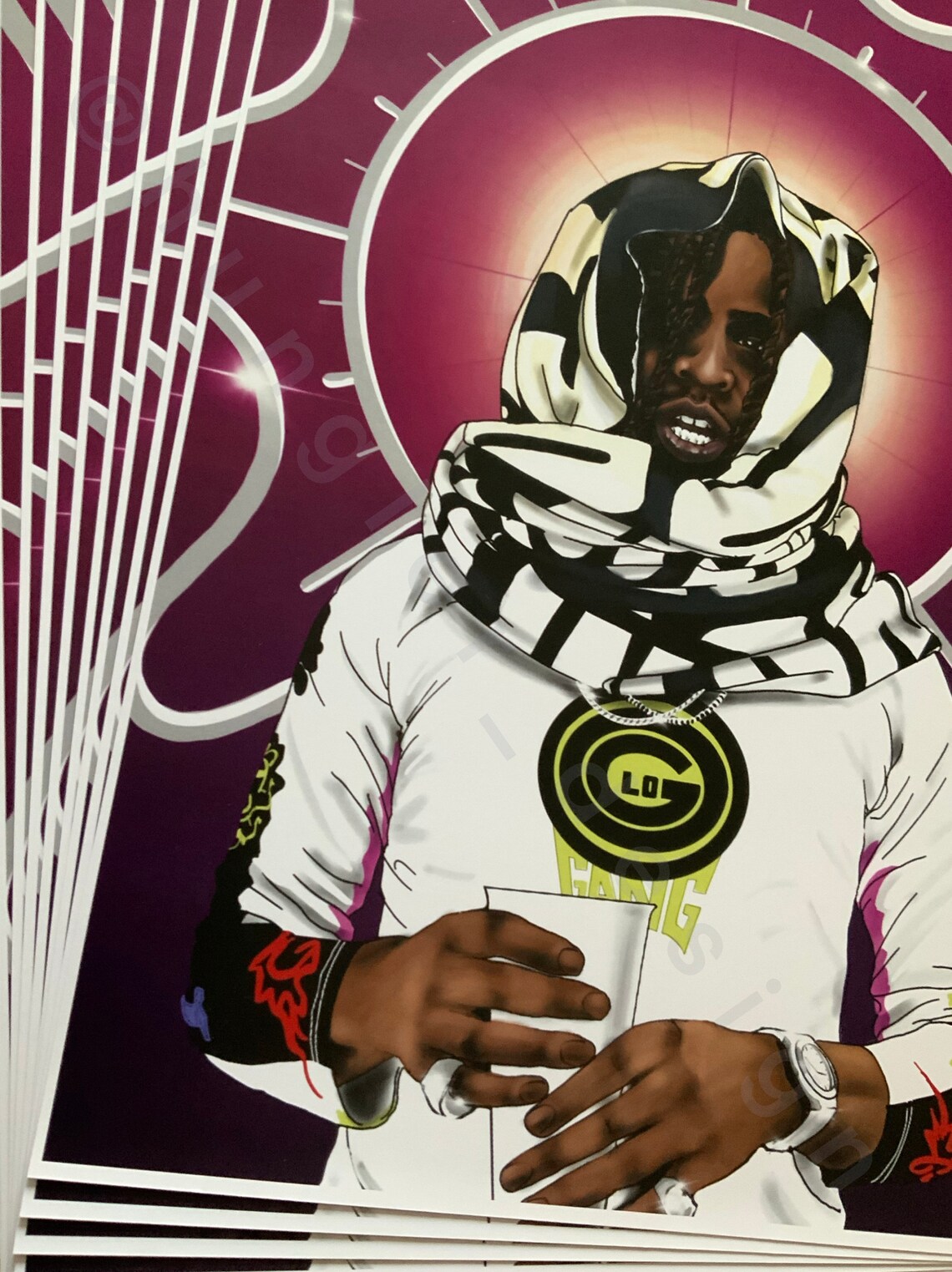 Prints A3 Chief Keef Hip-hop Art Decoration King of Drill Chicago - Etsy