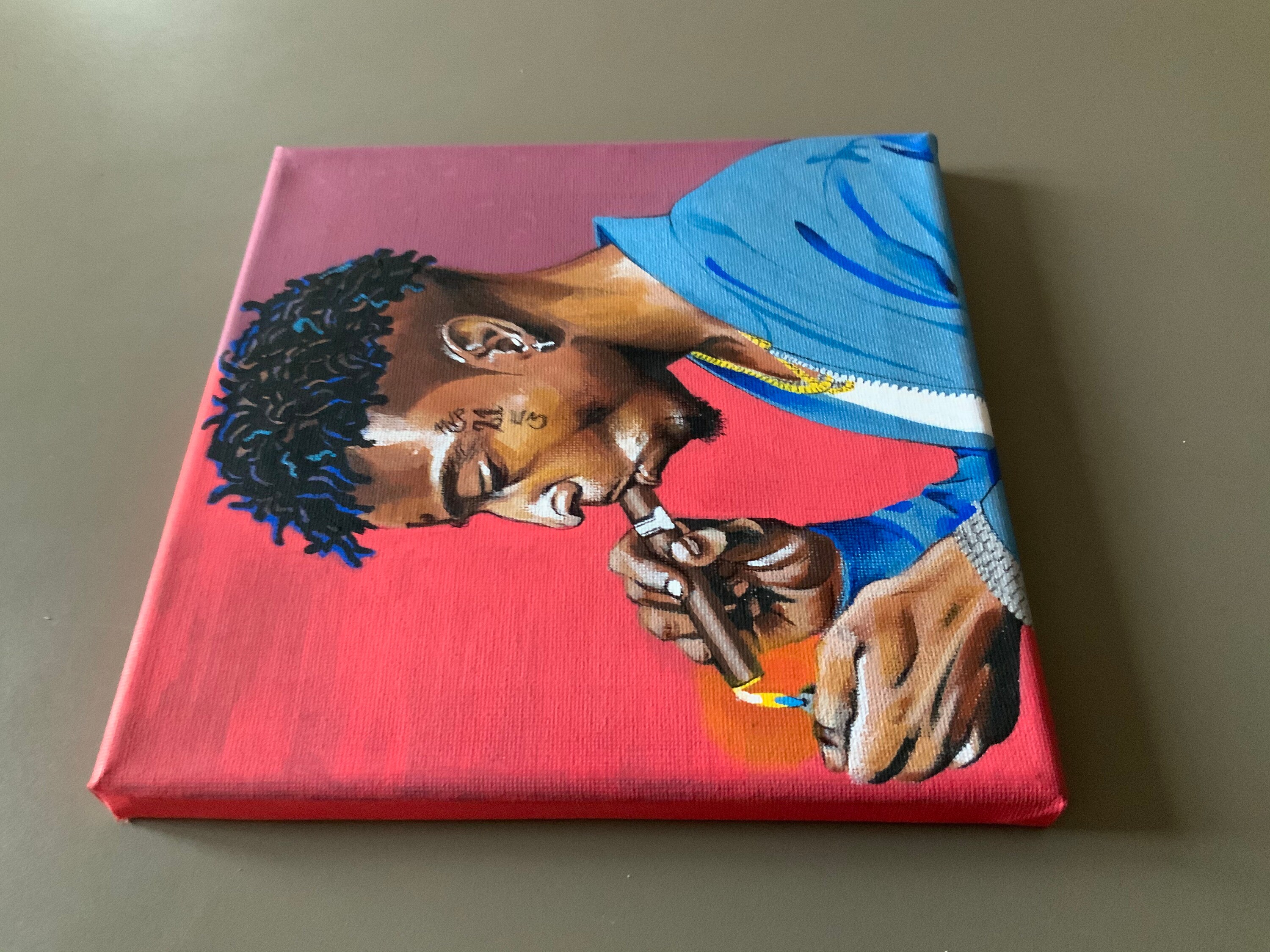 Acrylic Painting Hip-hop Canvas Painting 21 Savage Decoration - Etsy
