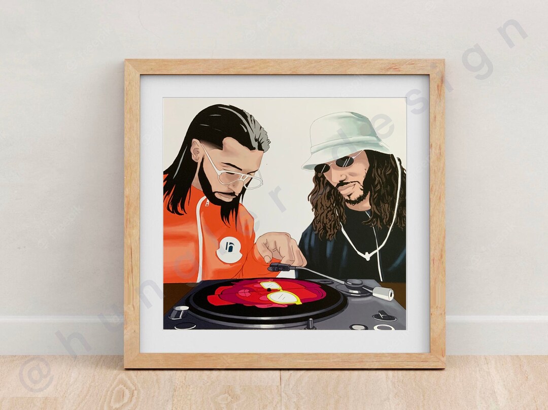 Deco Poster PNL Original French Rap Art Drawing Creation Graphic Art ...