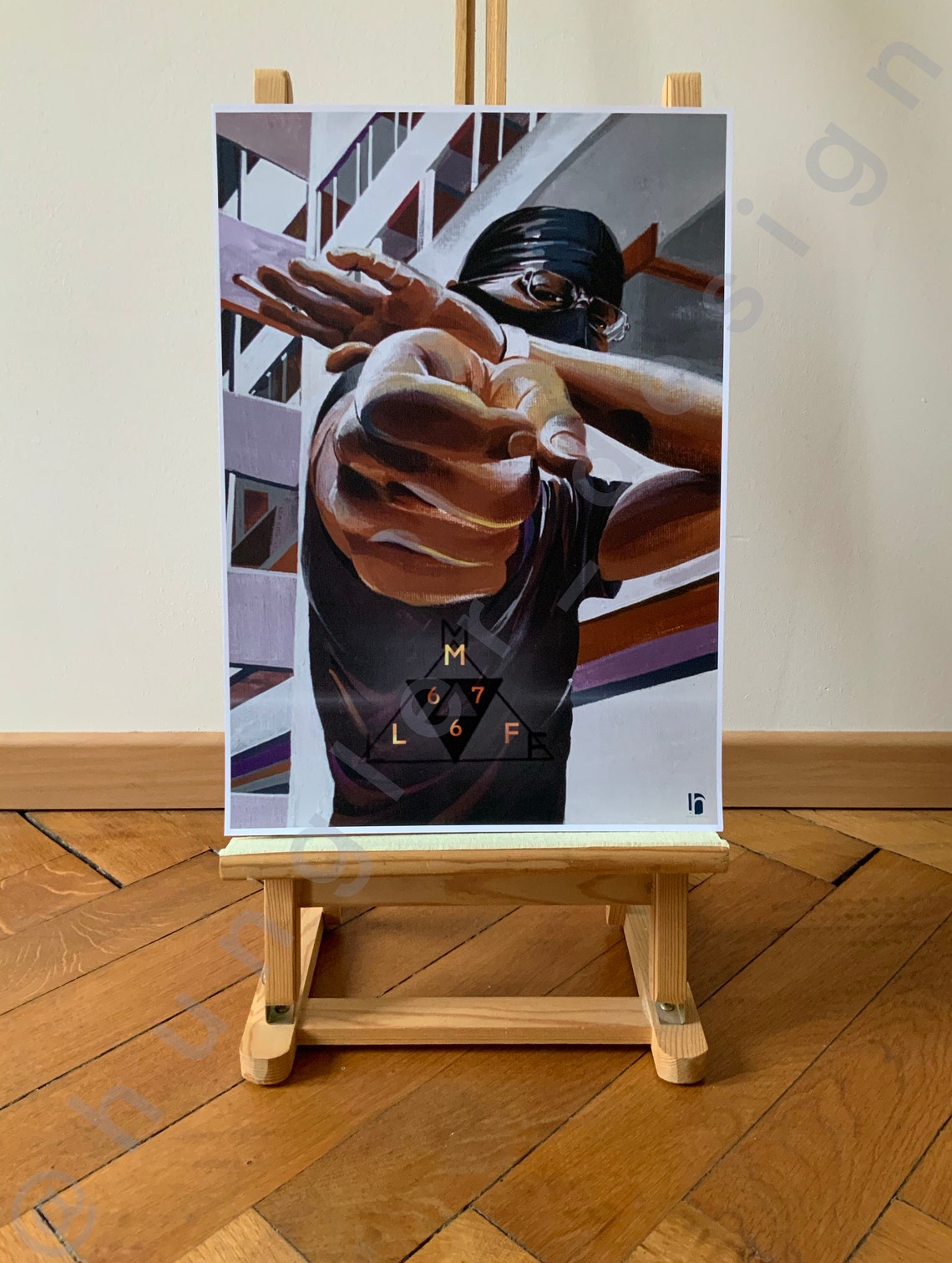 Freeze LMF French Hiphop Fanart Creation Print Acrylic Painting ...