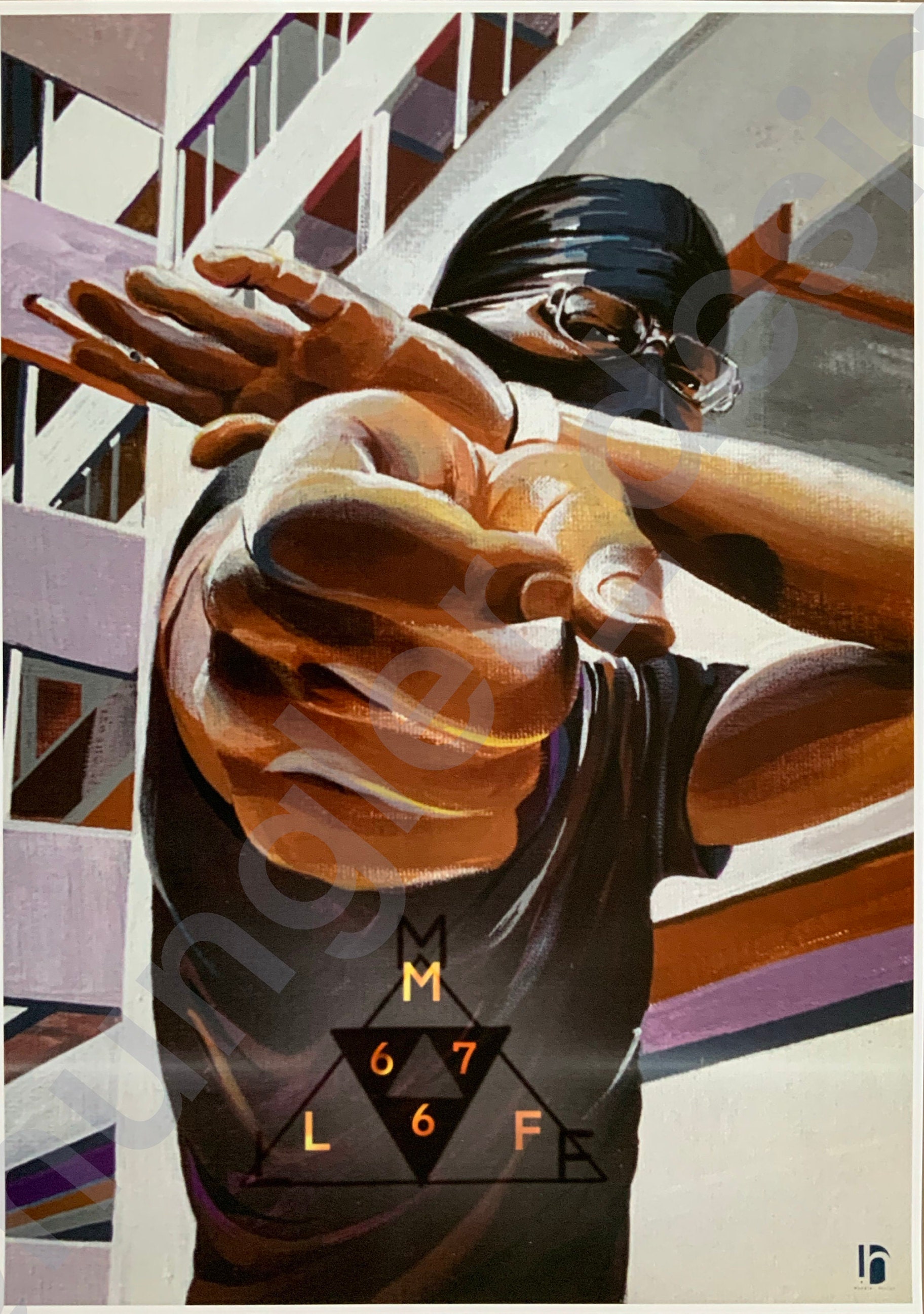 Freeze LMF French Hiphop Fanart Creation Print Acrylic Painting ...
