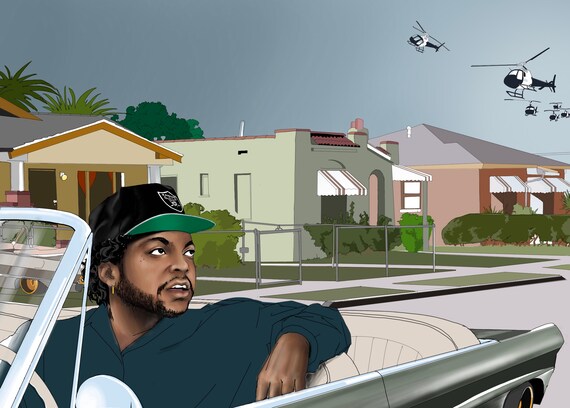 Ice Cube Nwa Guns Poster Fan Art Ice Cube NWA California Hip Hop