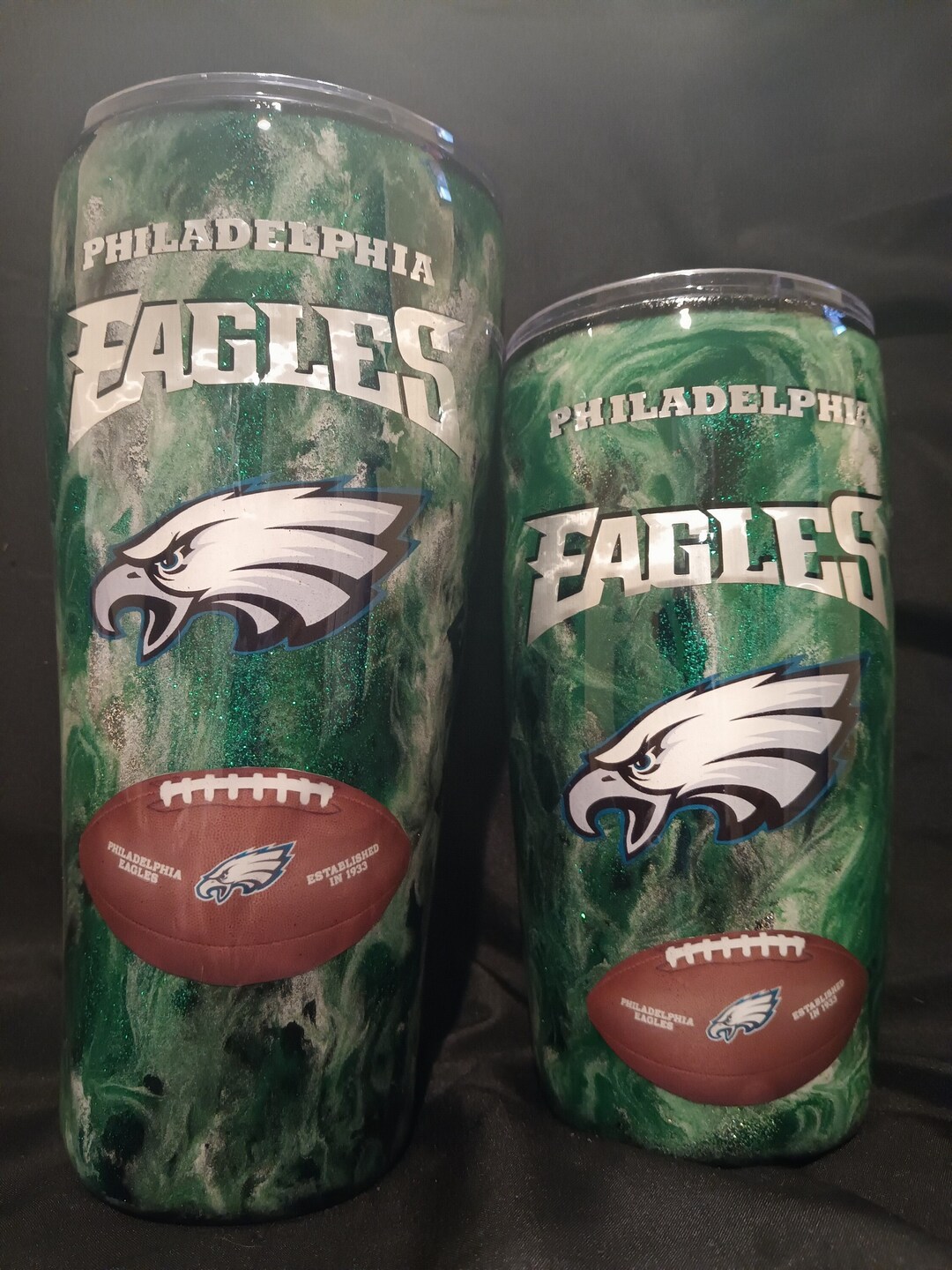 Eagles Inspired Sports Tumbler - Etsy