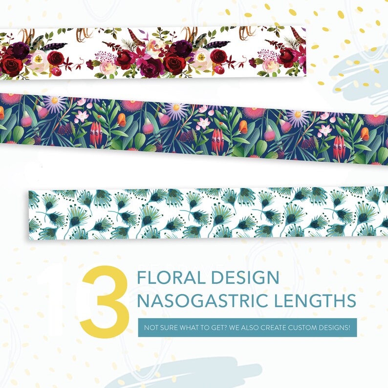 Ng Tube, Nasogastric or Oxygen Tube Adhesive Tape Length - Floral MIX ...