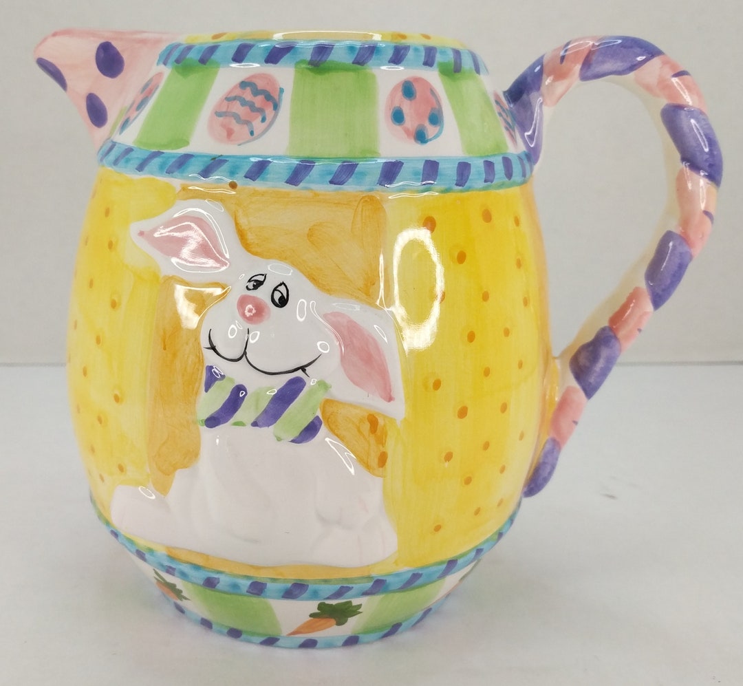 Easter Bunny Pitcher / Vase Spring Design Created by World Bazaar Inc ...