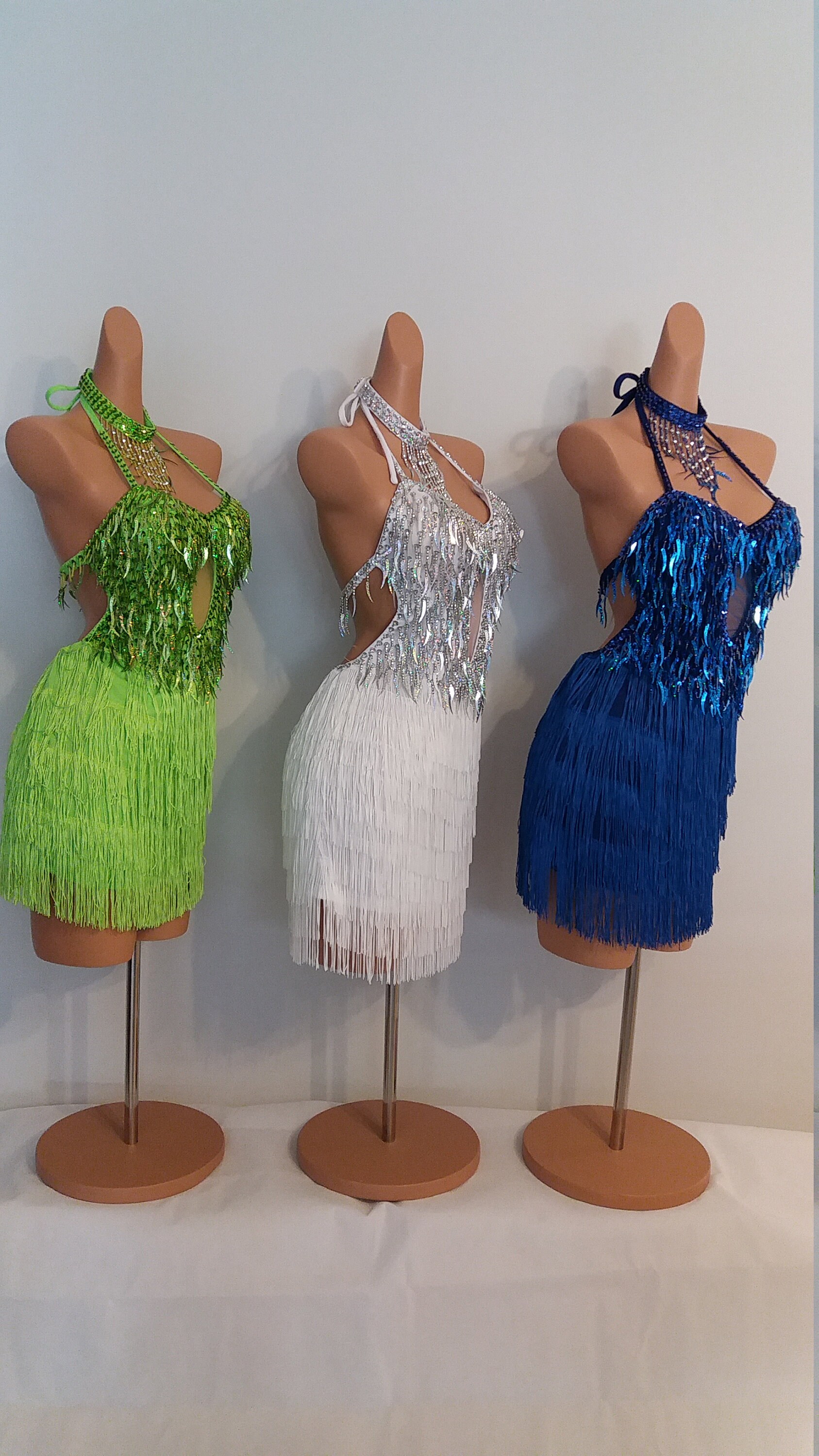 Lime Green Beads Fringe Dress Samba Costumes Carnival Show Etsy