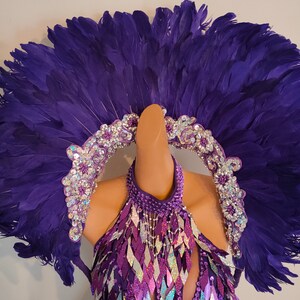 PURPLE Feather Wings/backpack-samba Costumes Carnival-mardi Gras-show ...