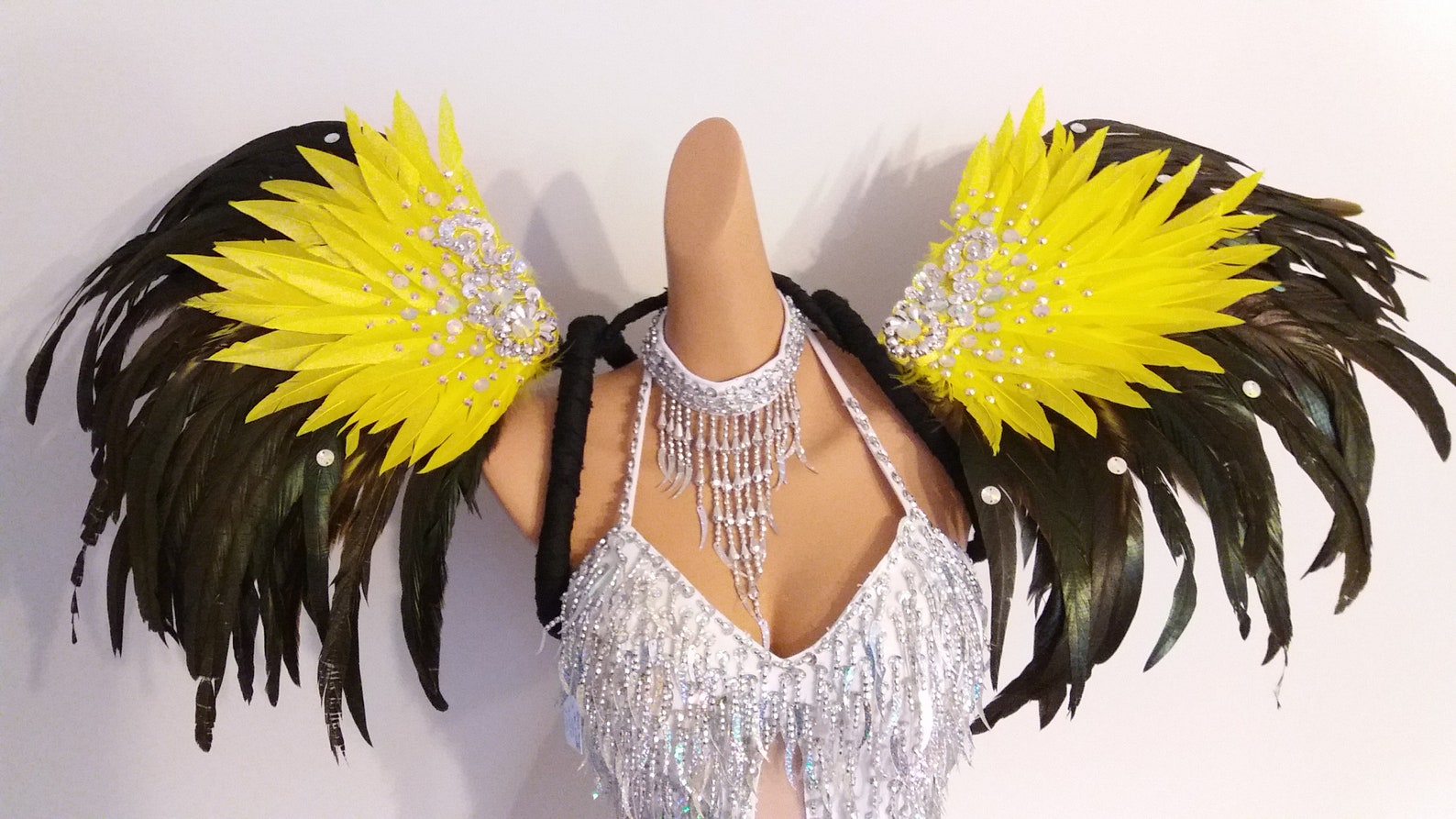 YELLOW Feather Wings/backpack-samba Costumes Carnival-mardi | Etsy
