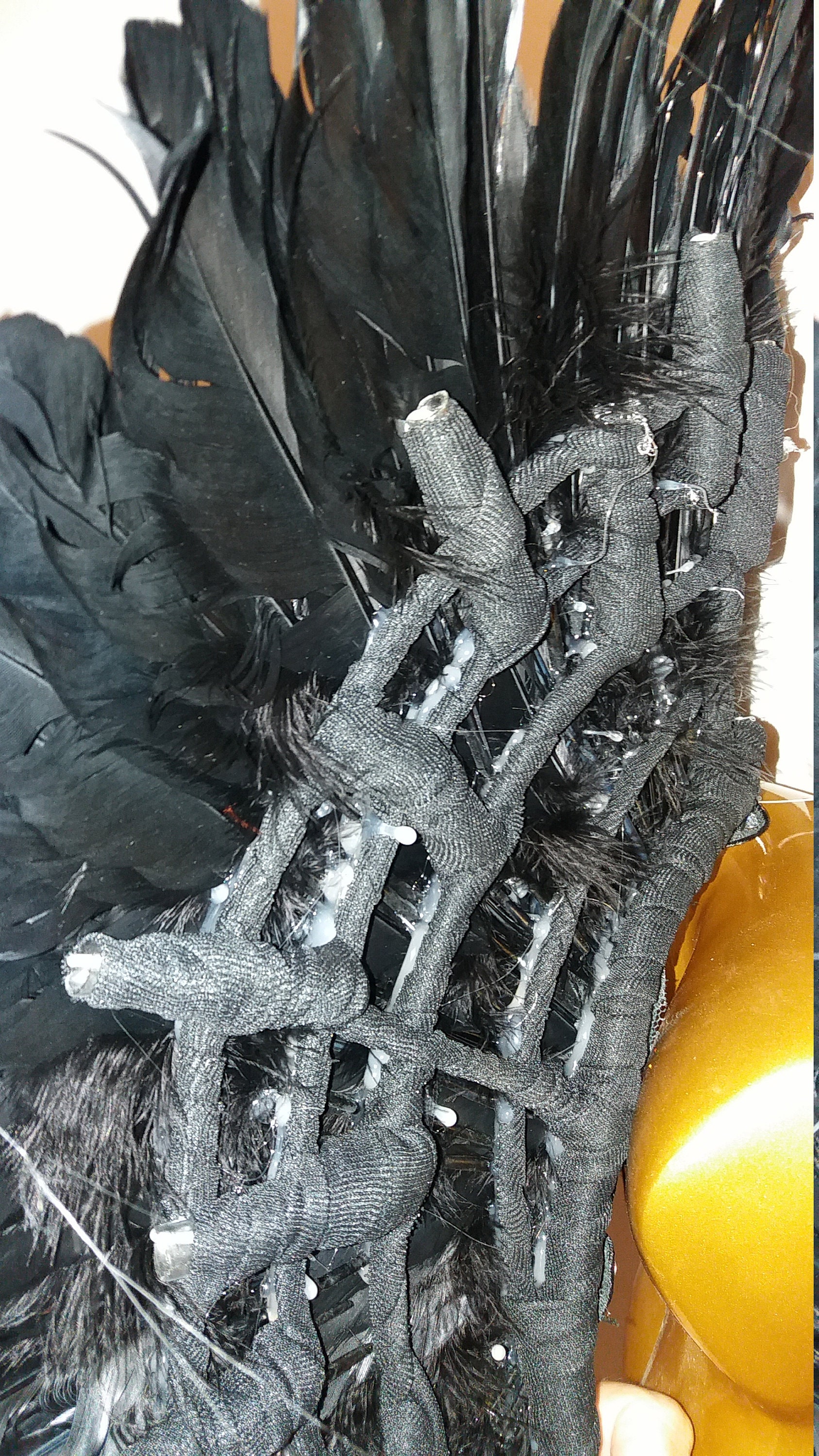 BLACK Feather Wings/backpack-samba Costumes Carnival-mardi - Etsy